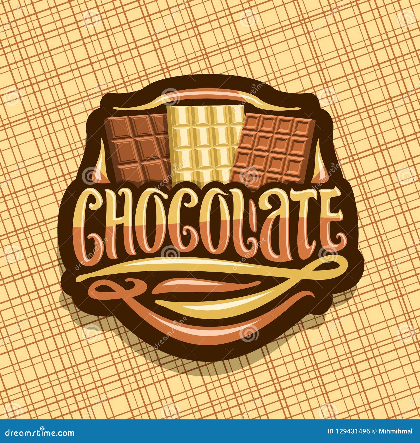 Vector logo for Chocolate stock vector. Illustration of candy - 129431496 Vector logo for Chocolate stock vector. Illustration of candy - 129431496