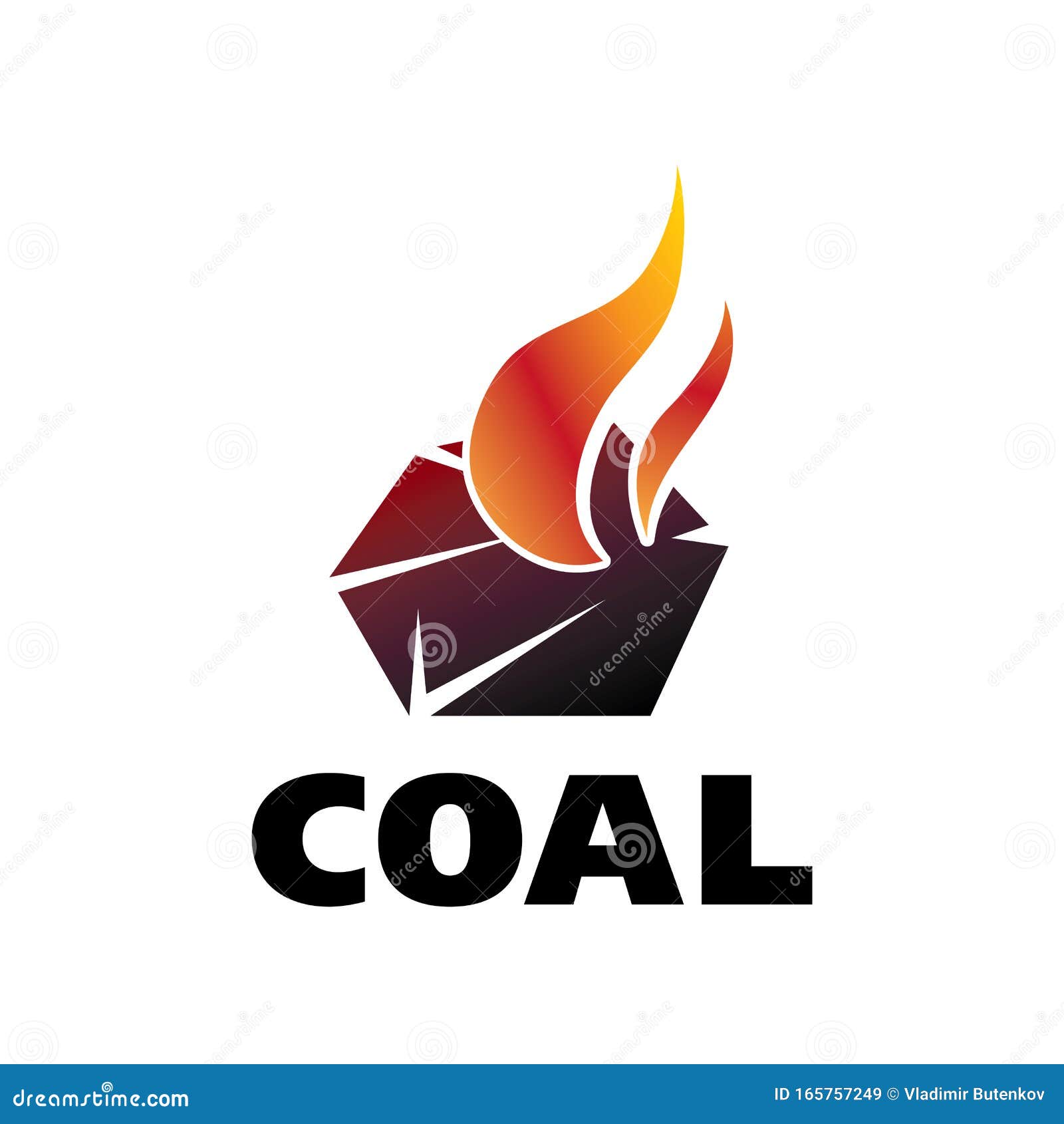 Vector Logo of Coal Mining and Sale Stock Illustration - Illustration ...