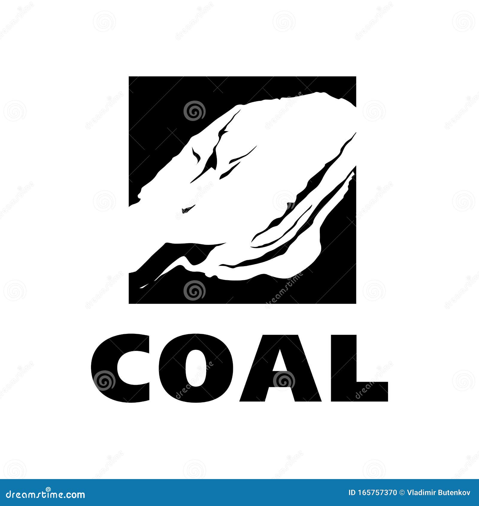 Vector Logo of Coal Mining and Sale Stock Illustration - Illustration ...