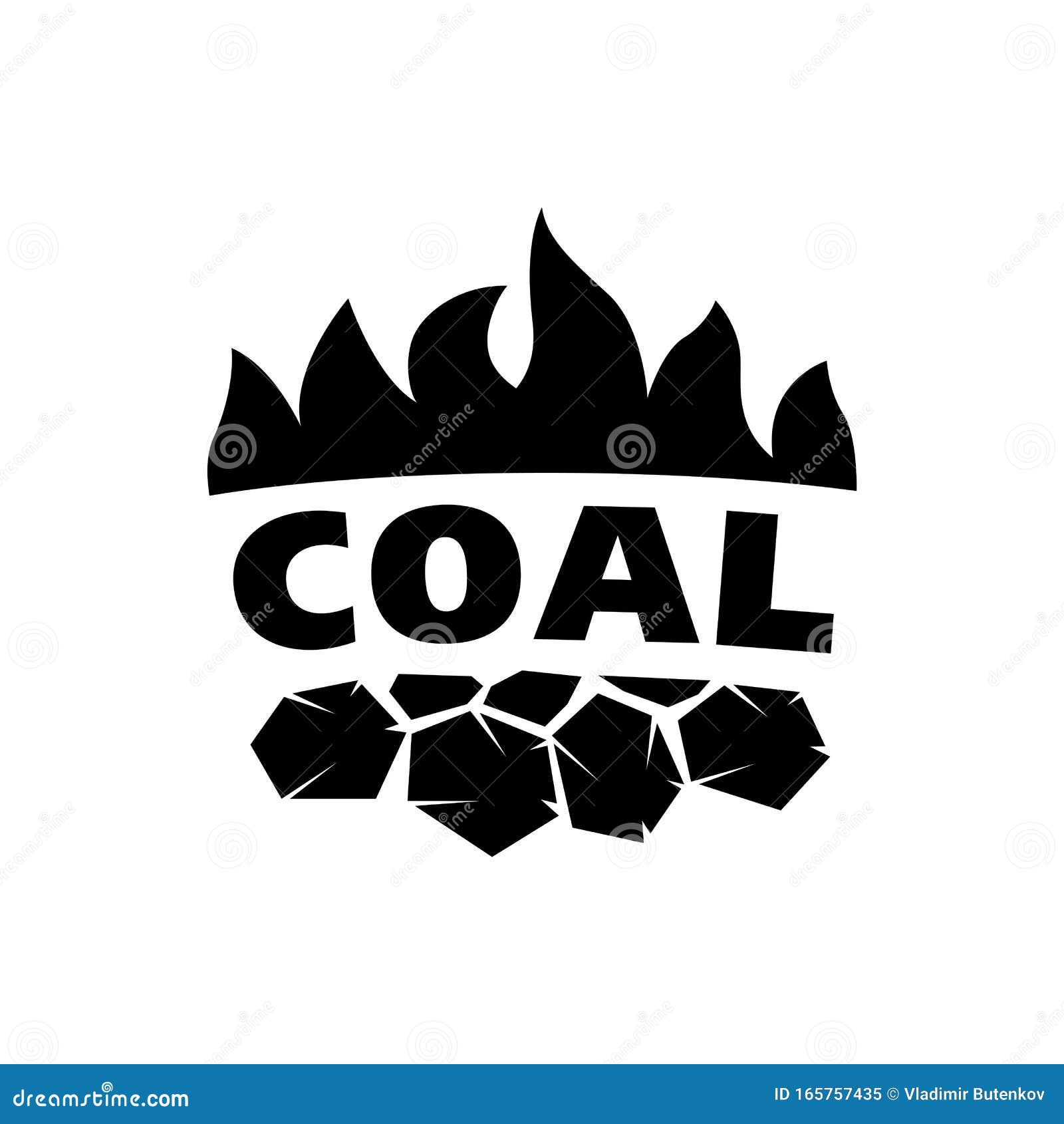 Vector Logo of Coal Mining and Sale Stock Illustration - Illustration ...