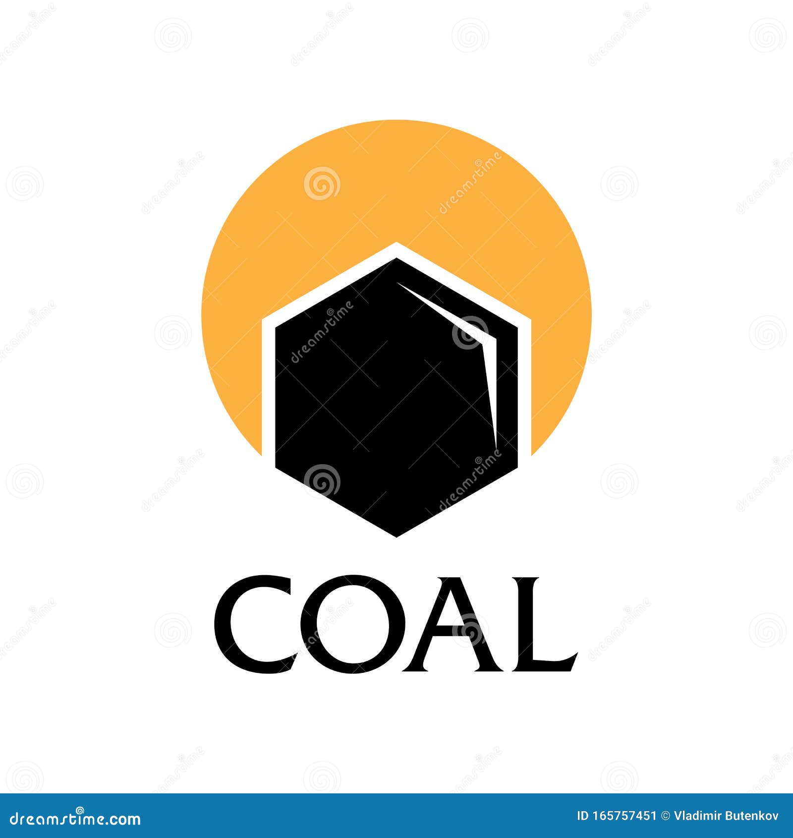Vector Logo of Coal Mining and Sale Stock Illustration - Illustration ...