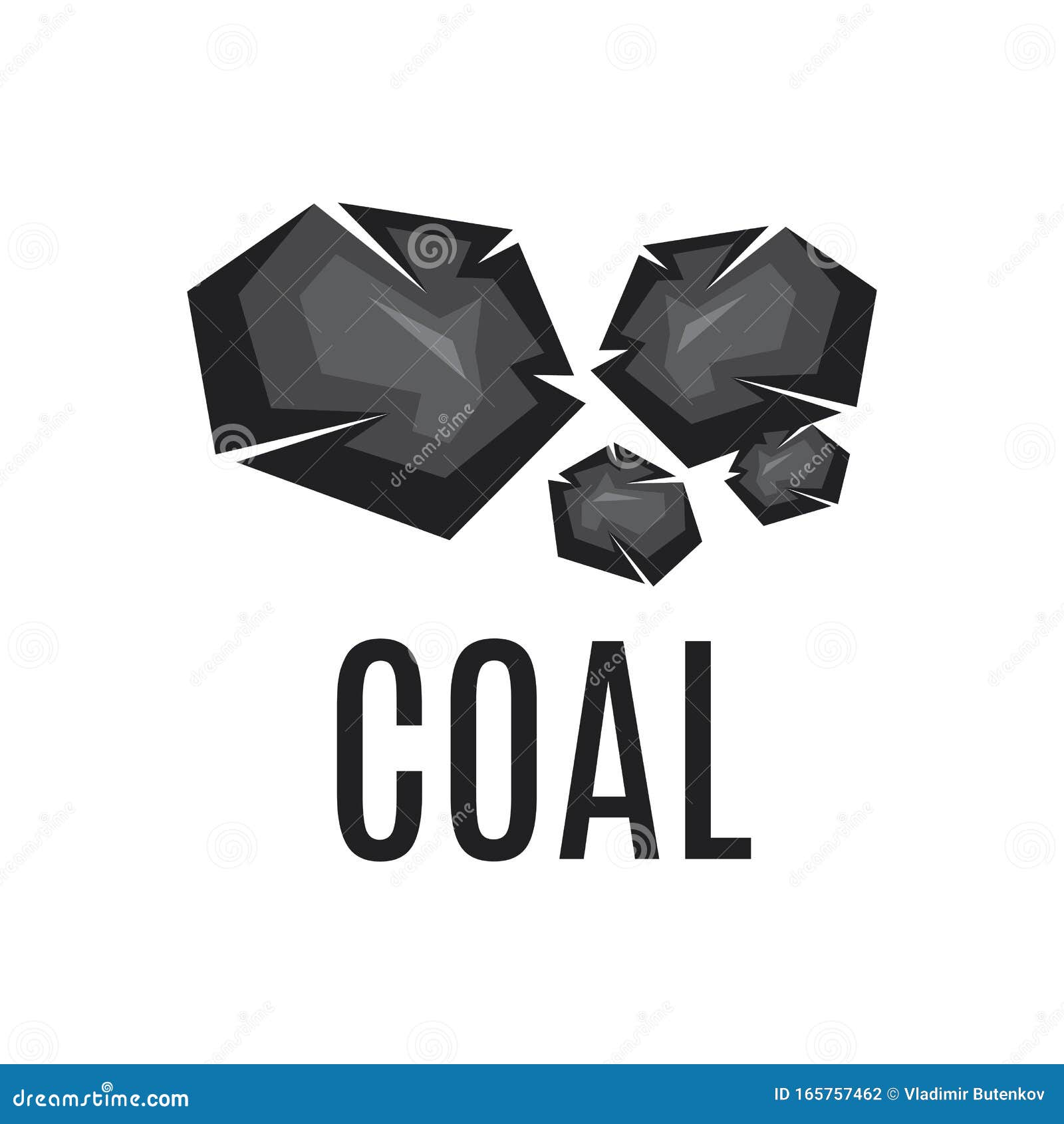 Vector Logo of Coal Mining and Sale Stock Illustration - Illustration ...