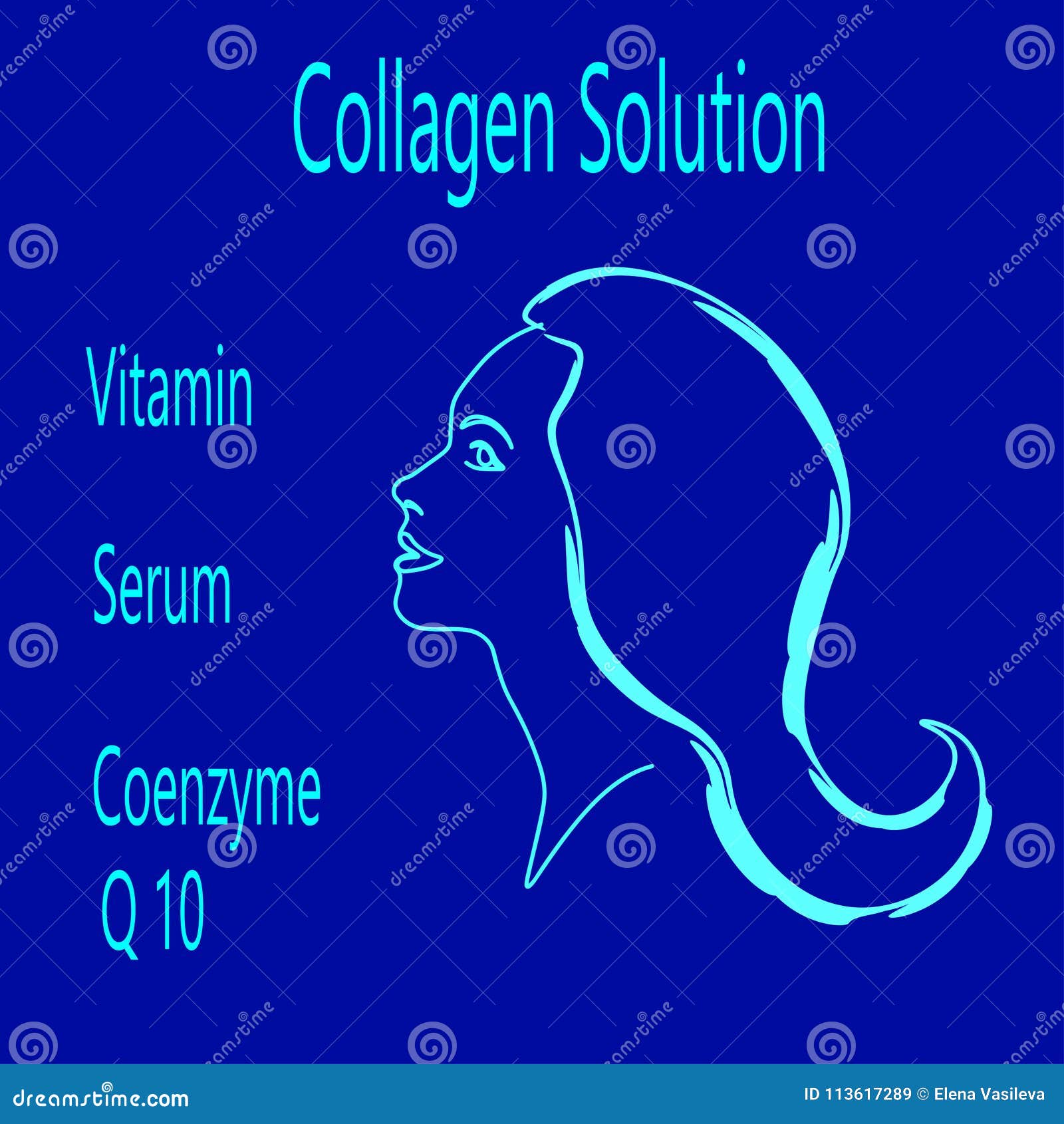 Collagen Solution Bottle Background Realistic Poster Vector ...