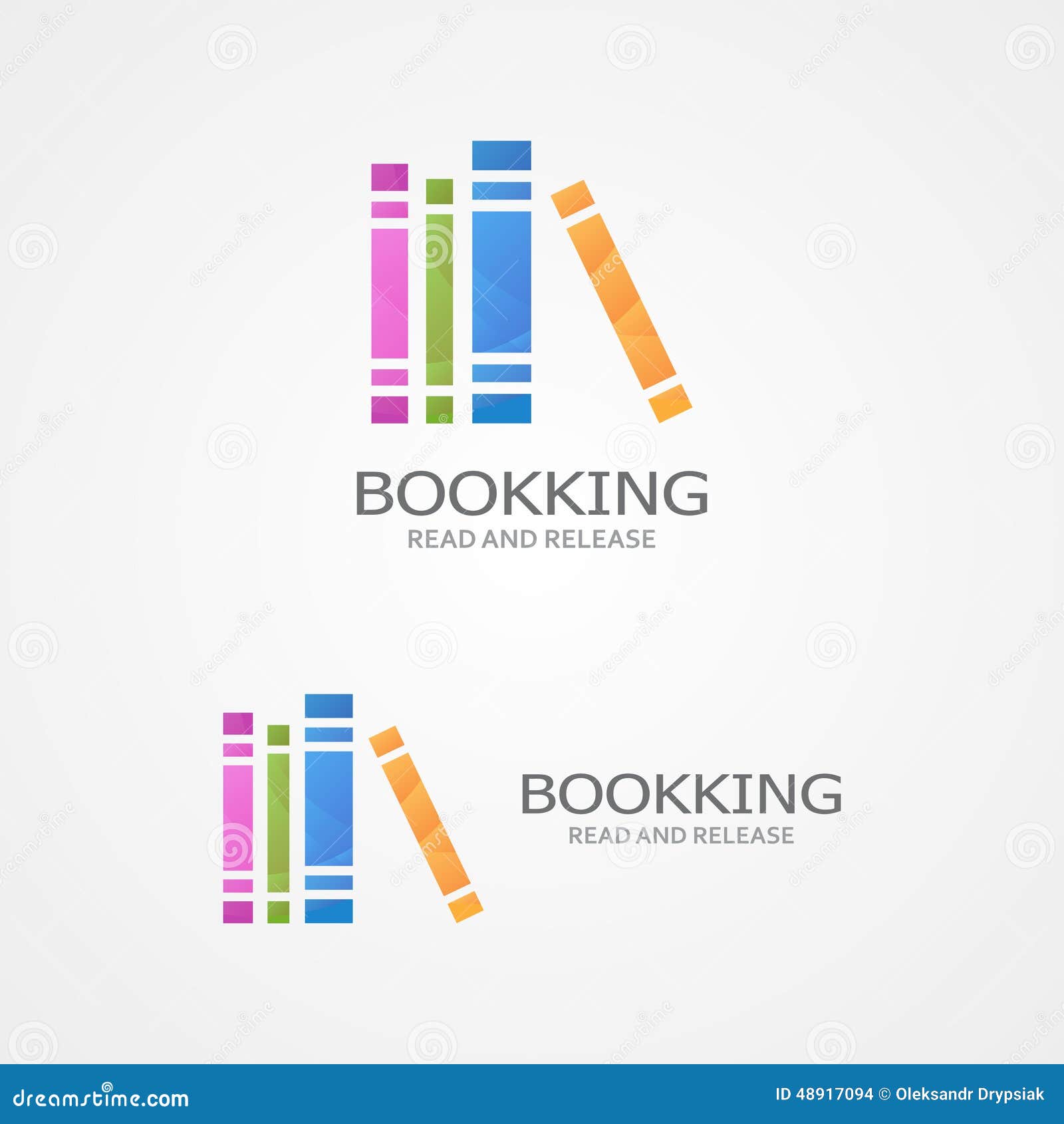 Vector Logo with a Colored Books. Stock Vector - Illustration of ...