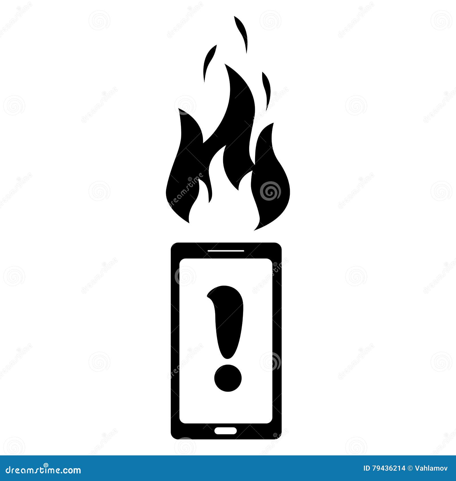 Vector Logo Combination of a Fire and Phone Stock Vector - Illustration ...