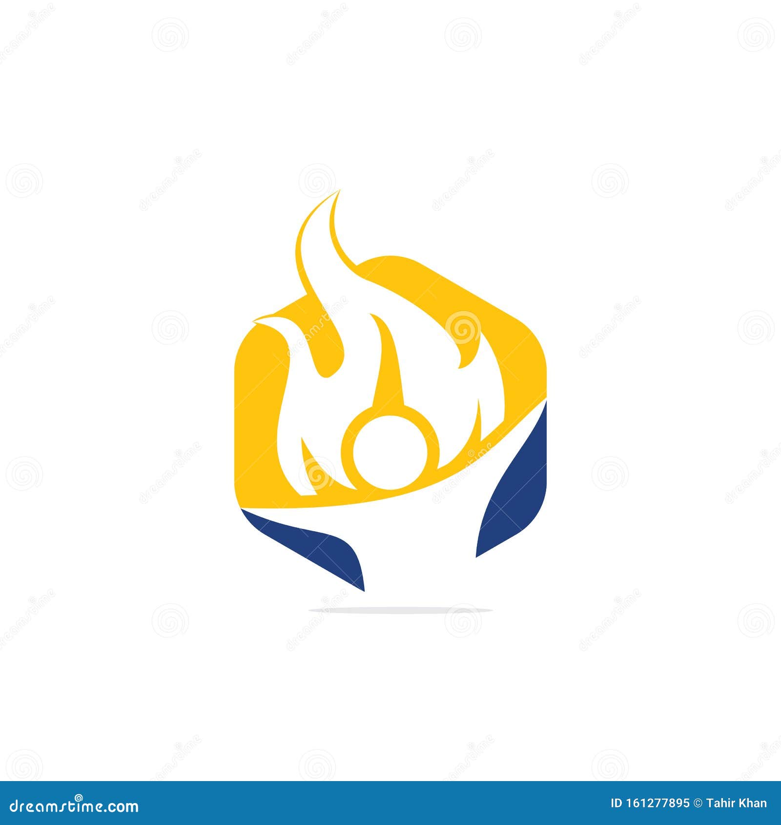 Fireman Logo Design.Red Flame Character Logotype. Stock Illustration ...