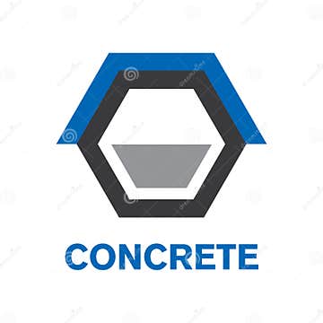 Vector Logo of Concrete and Concrete Blocks Stock Illustration ...