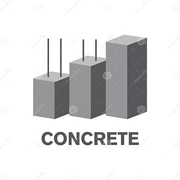 Vector Logo of Concrete and Concrete Blocks Stock Illustration ...