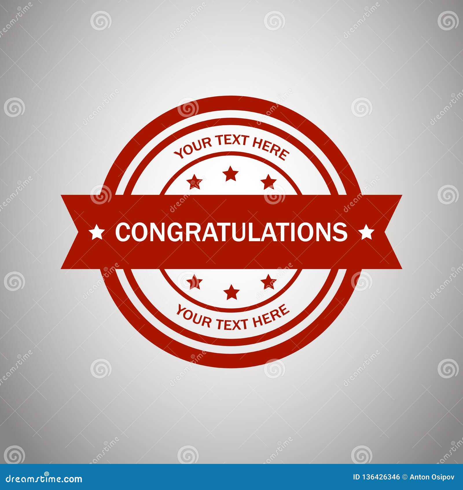 Vector logo congratulation stock illustration. Illustration of label ...