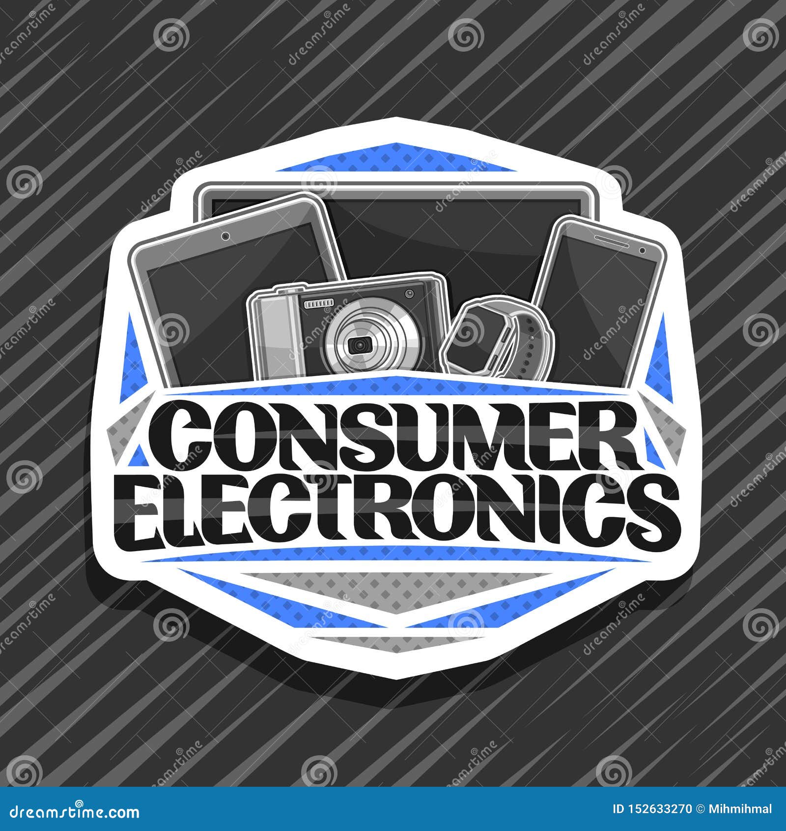 Vector Logo for Consumer Electronics Stock Vector - Illustration of ...