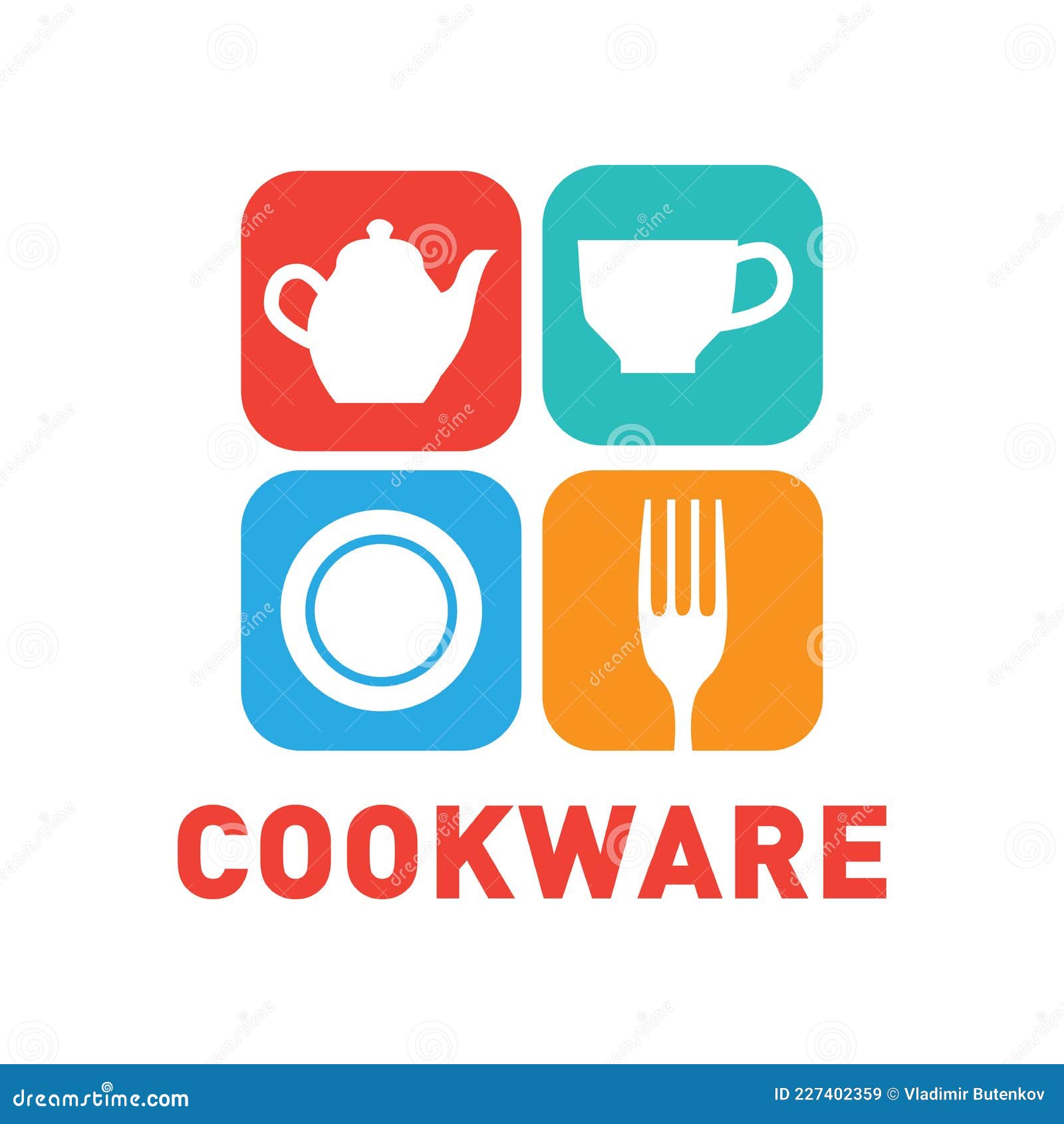 Vector Logo of the Cookware, Dining Utensils Store Stock Vector ...