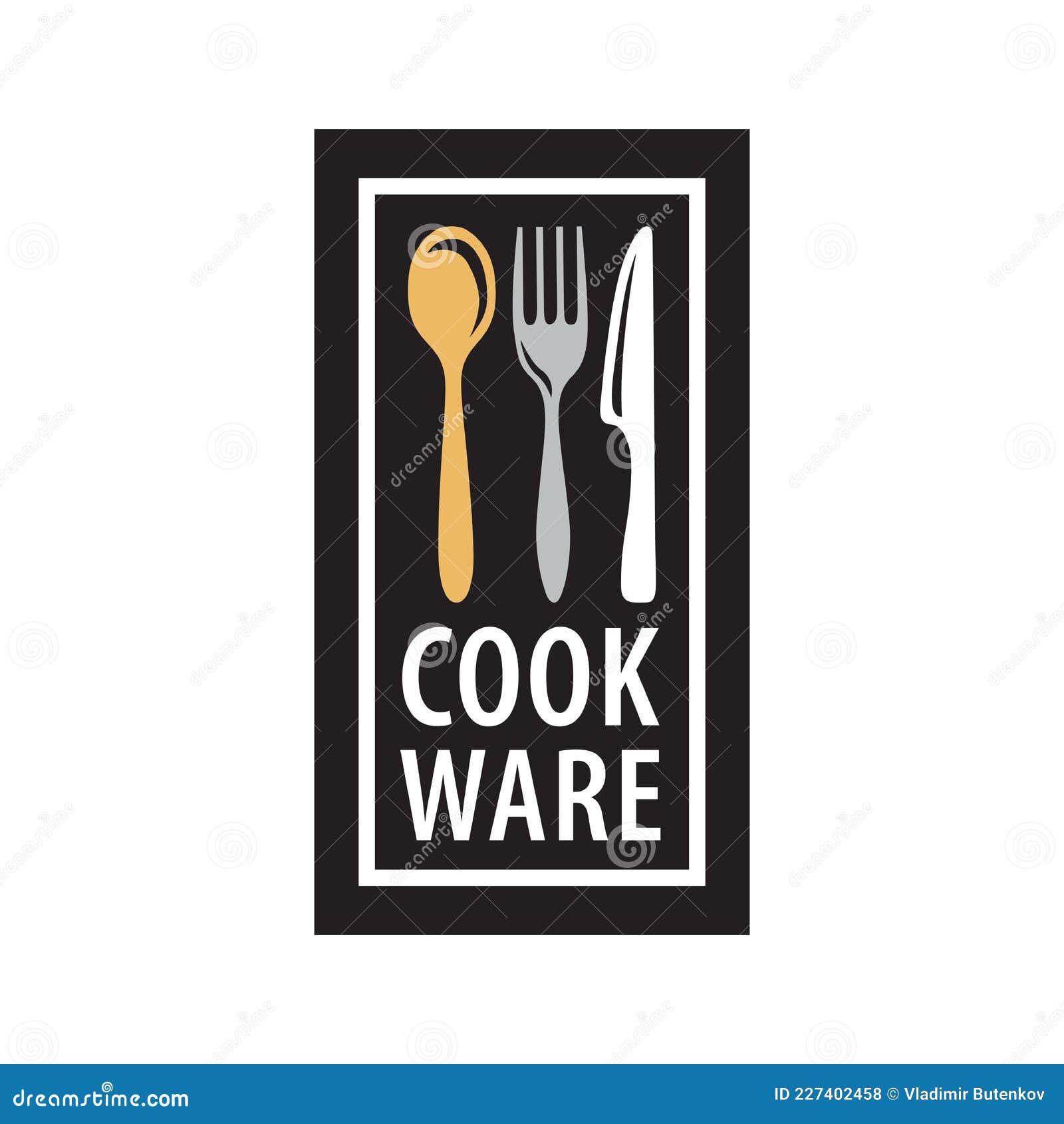 Vector Logo of the Cookware, Dining Utensils Store Stock Illustration ...