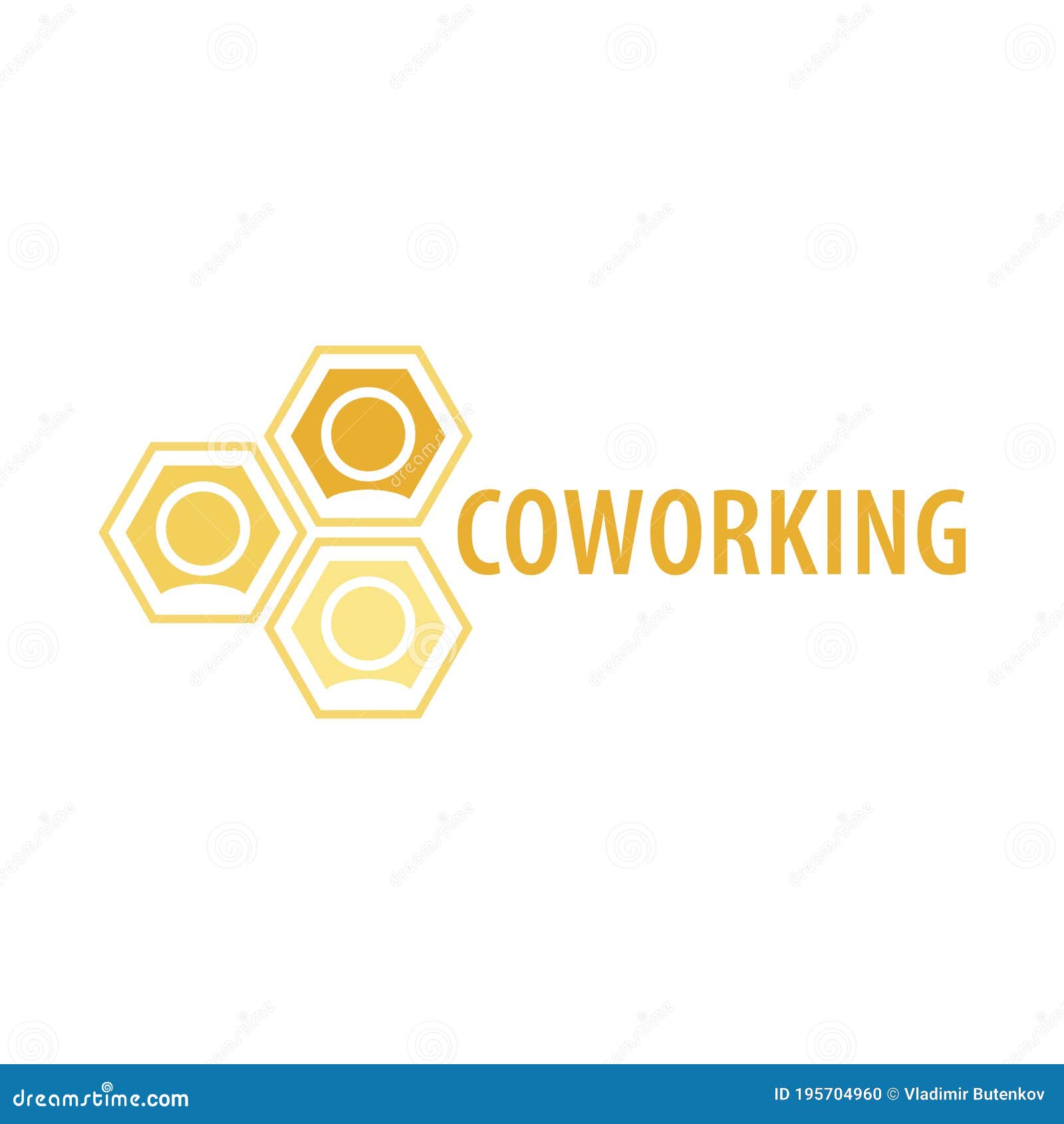 Vector Logo Coworking and a Place To Work Stock Illustration ...
