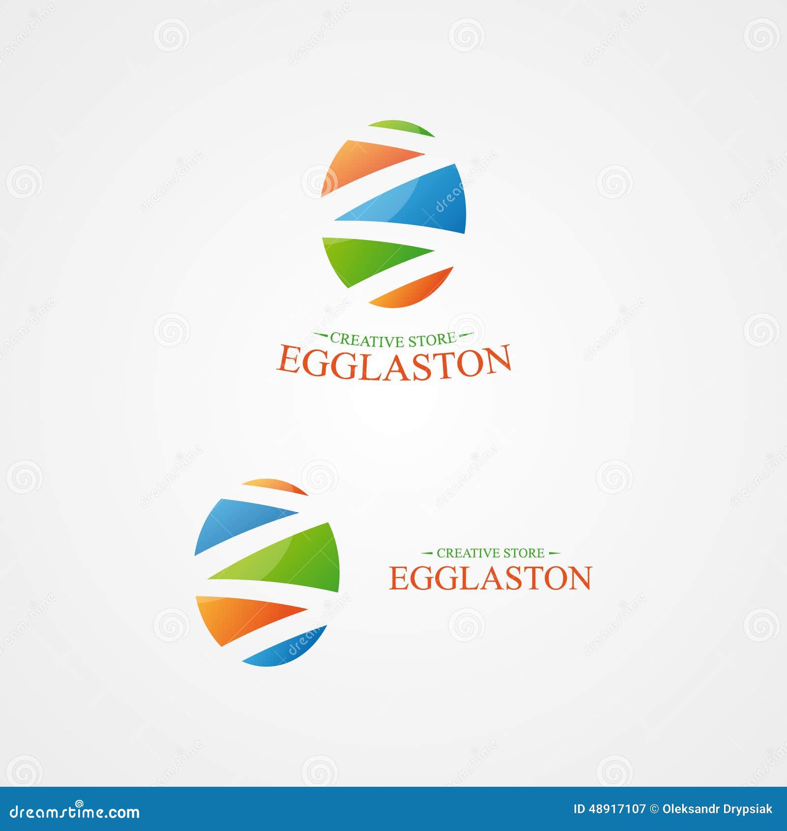 Vector Logo with a Creative Egg Logo. Stock Vector - Illustration of ...