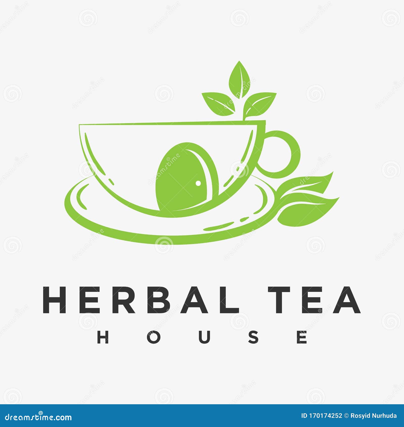 Vector Logo of a Cup Herbal Tea for Health Stock Vector - Illustration ...