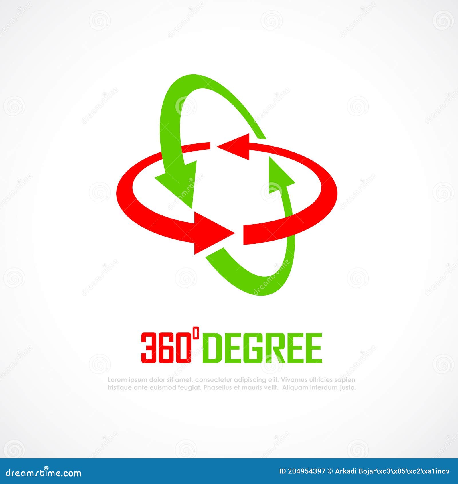 360 Degree Rotation Arrow Concept Full View Icon Black Color Vector ...