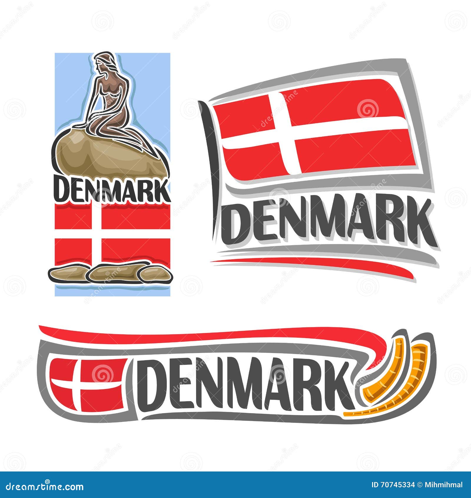 Vector of the Logo for Denmark Stock Vector - Illustration of ...