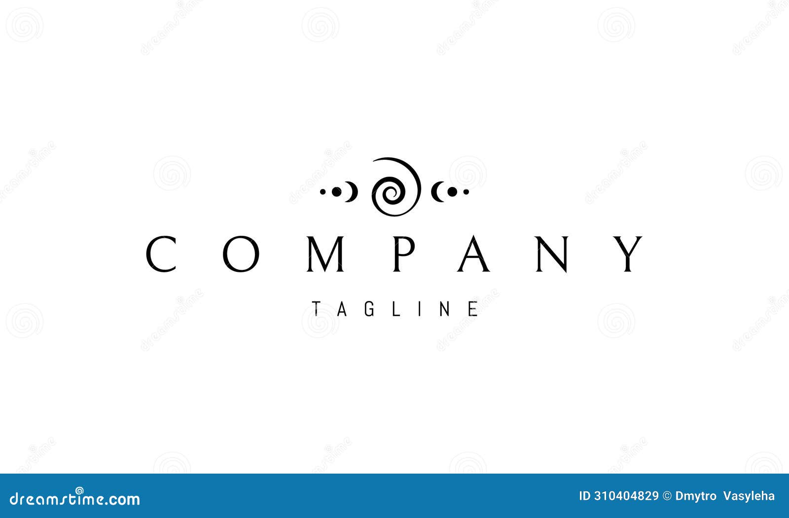 A Vector Logo with an Abstract Image of a Shell with Moon Phases on the ...