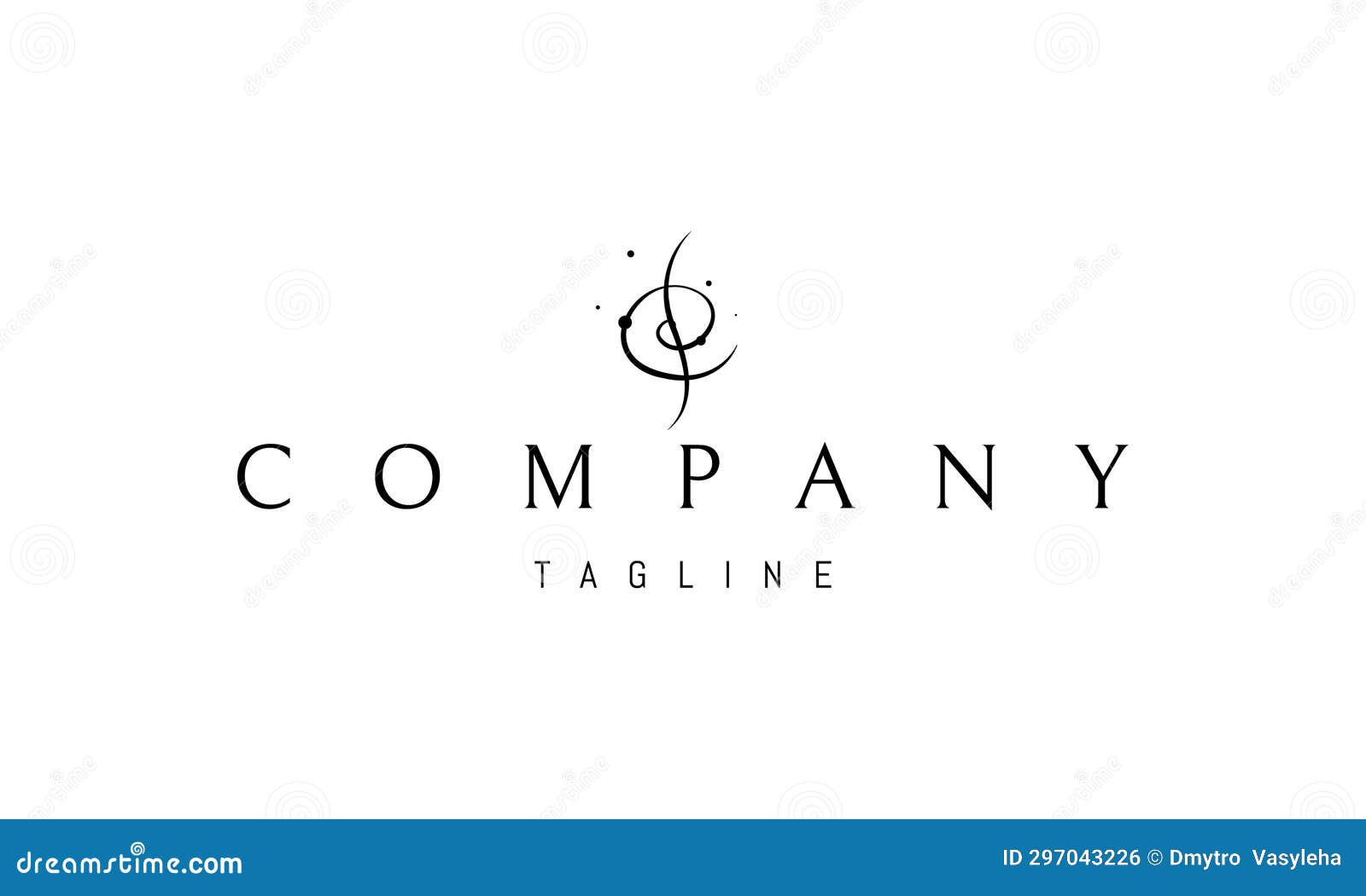 Vector Logo with an Abstract Image of a Treble Clef in a Linear Style ...