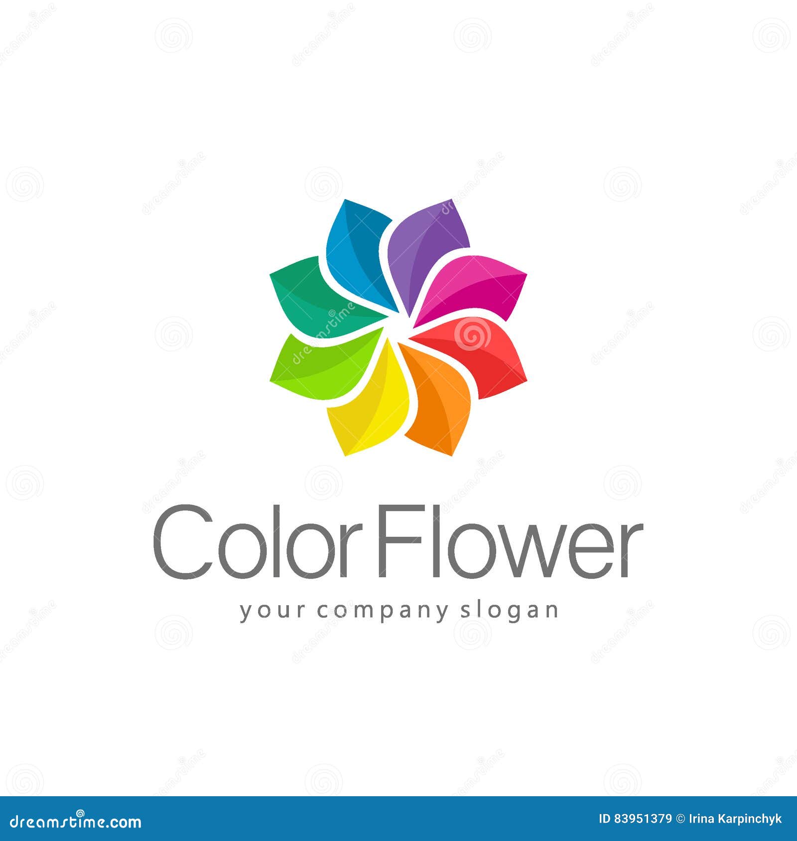 Vector Logo Design. Color Flower Stock Vector - Illustration of flower ...