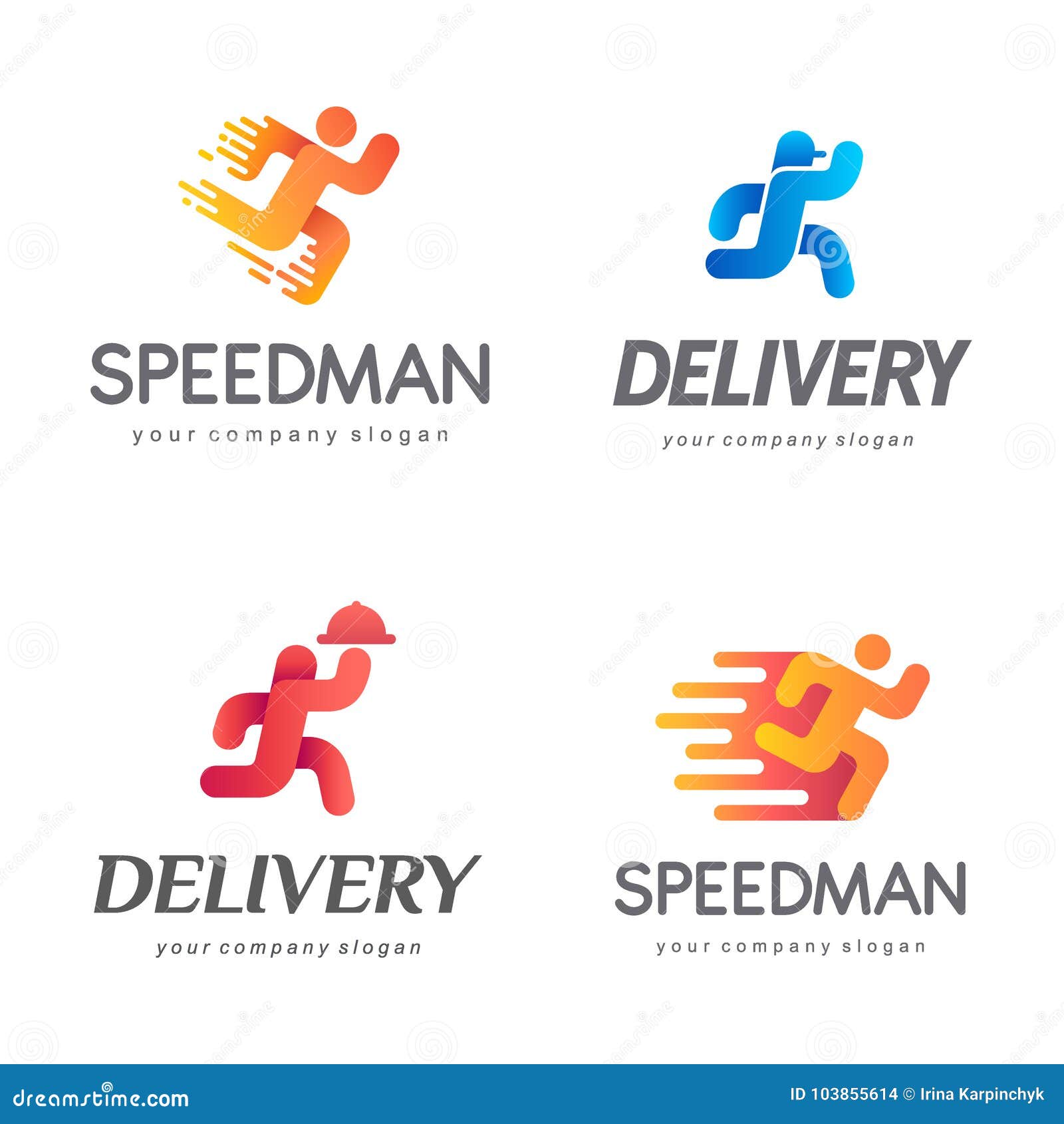 Vector Logo Design for the Delivery Service Stock Vector - Illustration ...