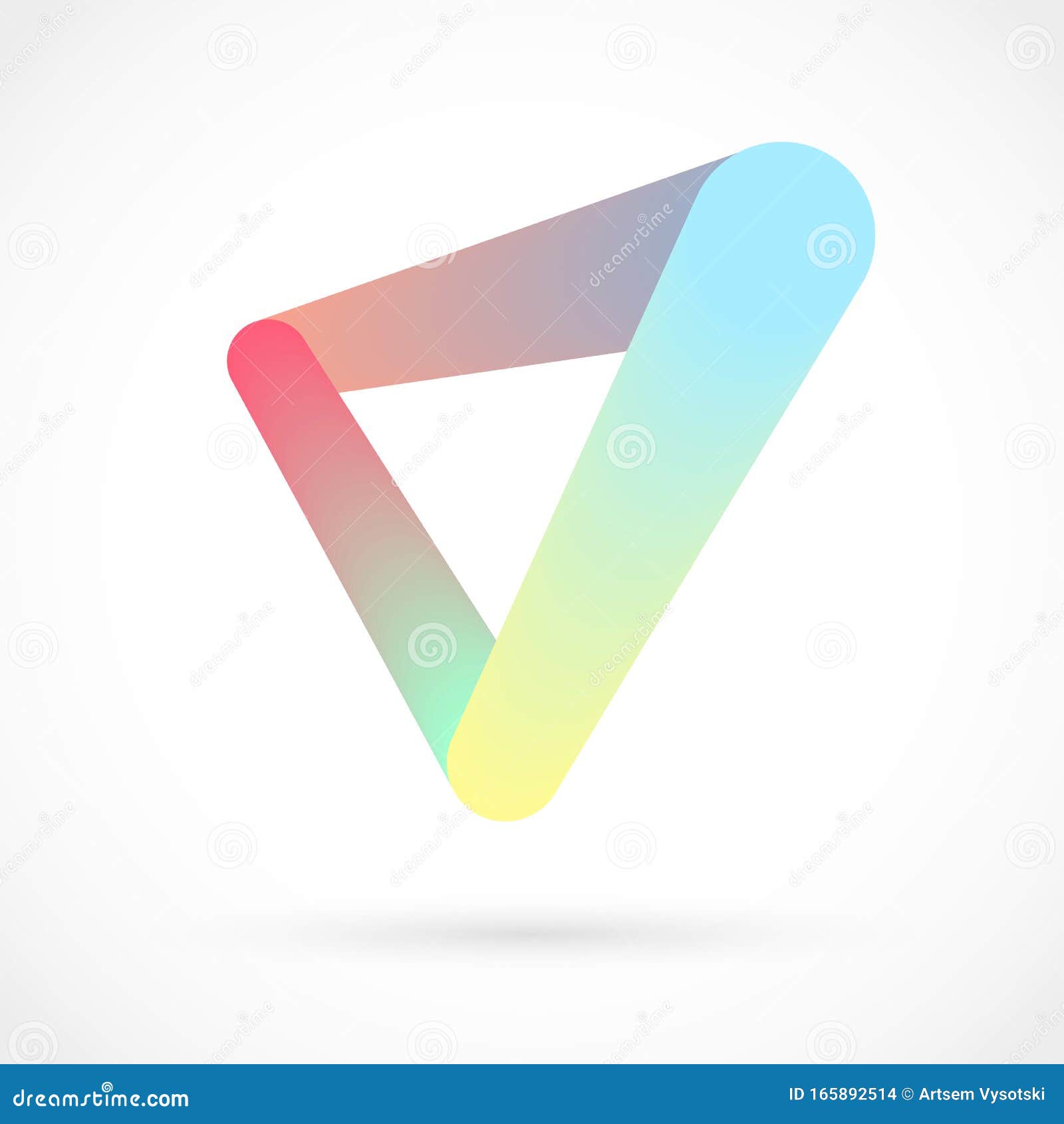 Vector Logo Design Elements. Abstract Shapes. 3d Gradient Triangle ...