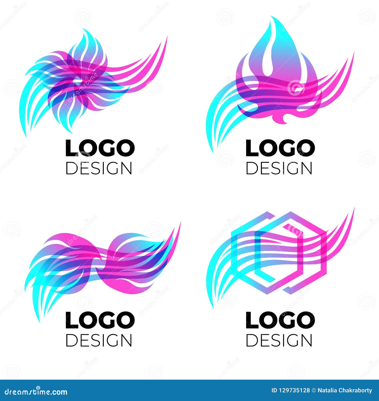 Vector Logo Design Elements Set Stock Vector - Illustration of modern ...