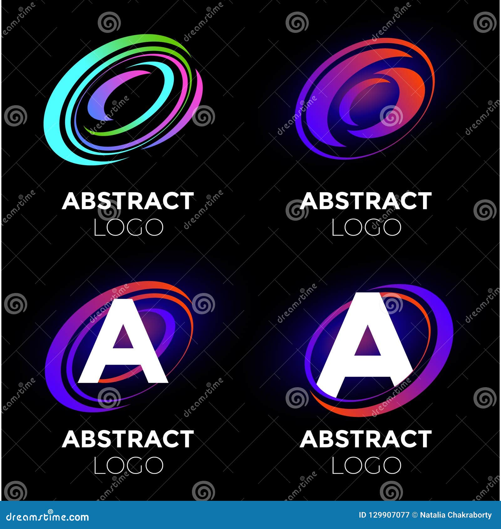 Logo design elements set stock vector. Illustration of identity - 129907077