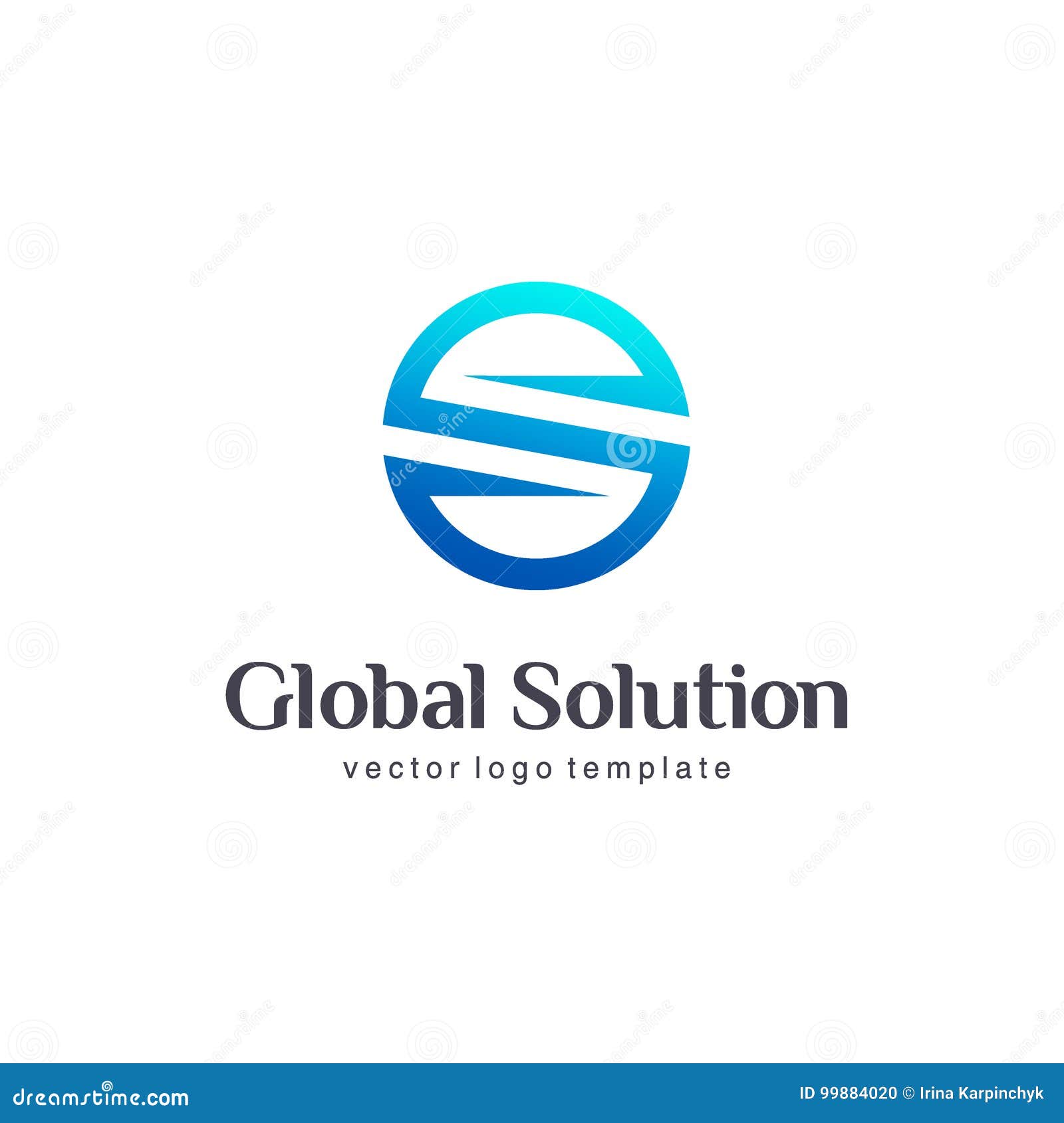 Vector Logo Design. Global Solution Stock Vector - Illustration of icon ...