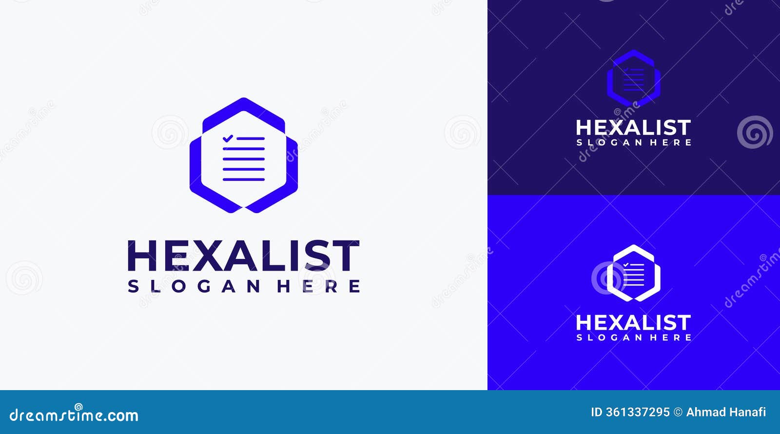 Hexagon Check Mark Logo Cartoon Vector | CartoonDealer.com #112282553
