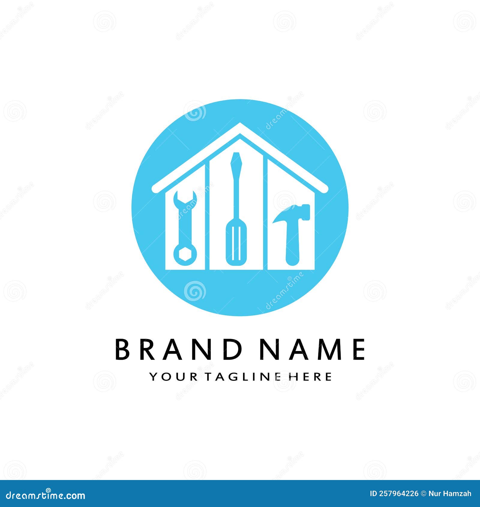 Vector Logo Design Illustration Construction, Home Improvement and ...