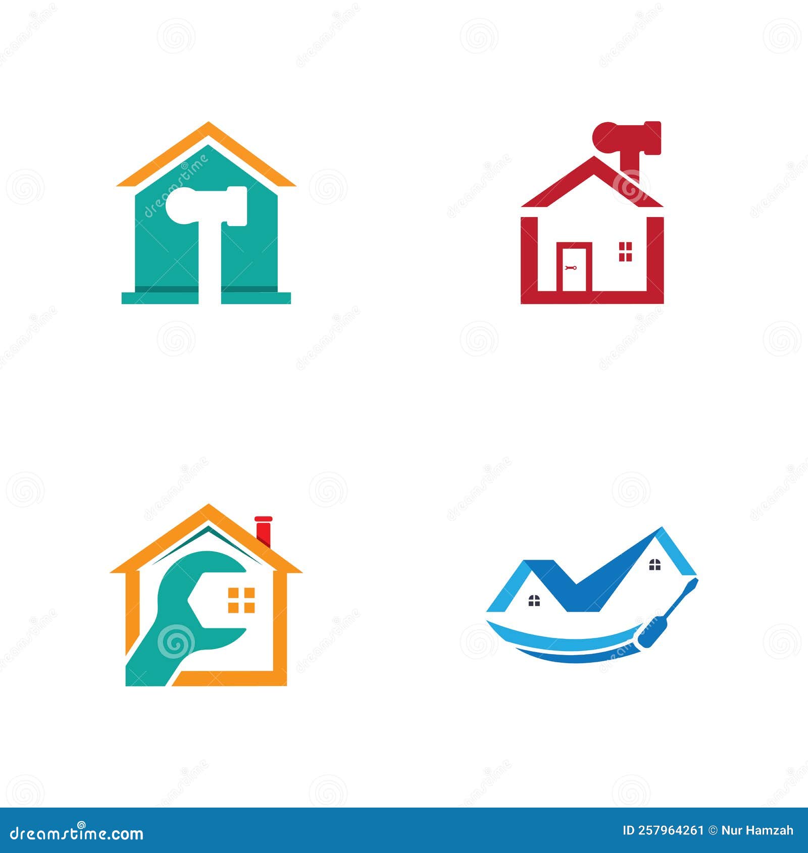 Vector Logo Design Illustration Construction, Home Improvement and ...