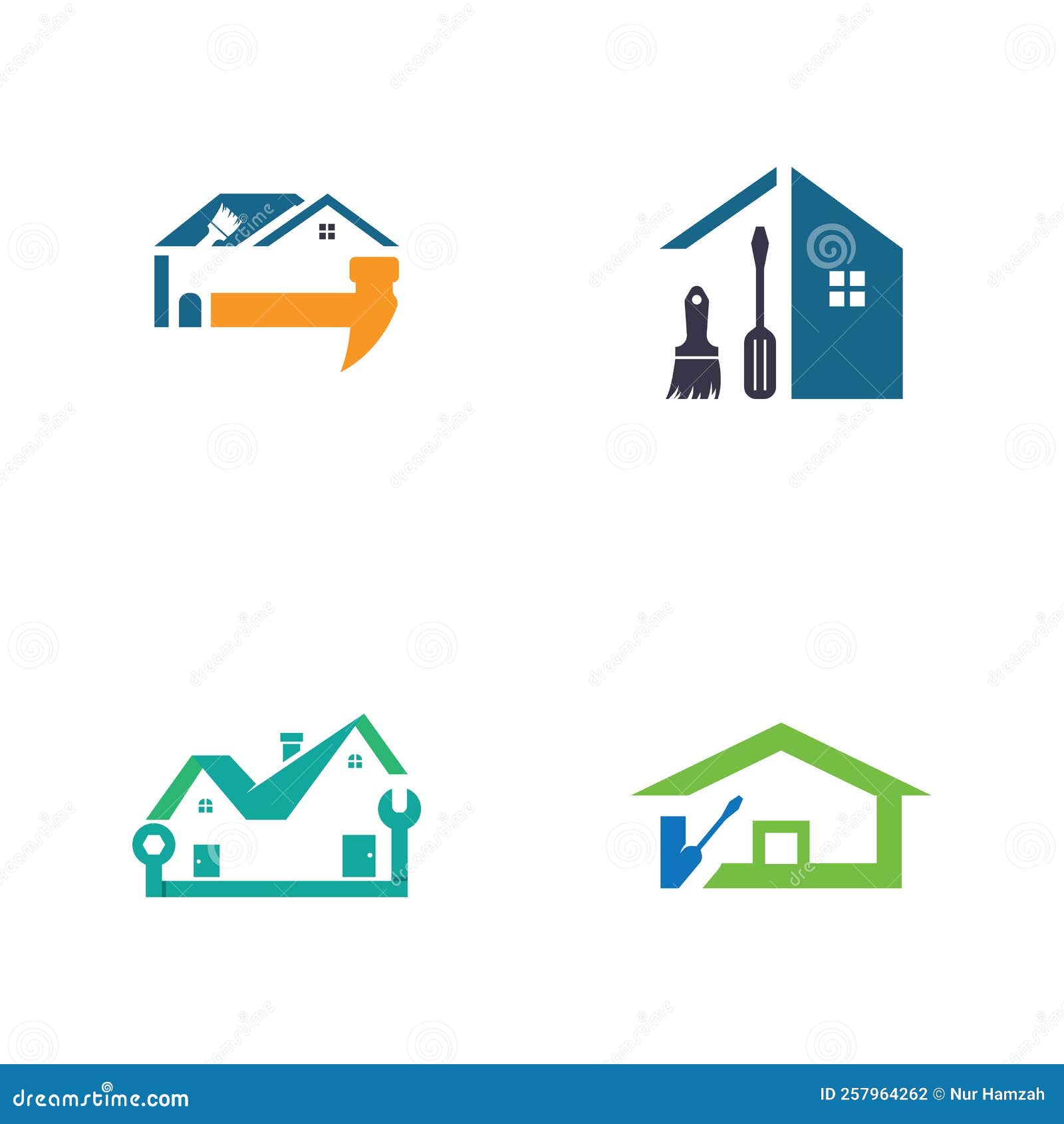 Vector Logo Design Illustration Construction, Home Improvement and ...