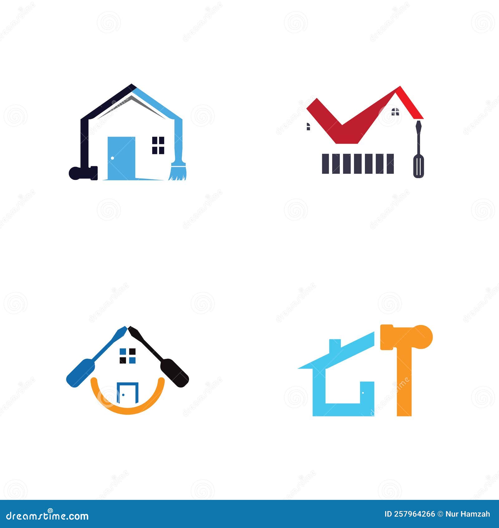 Vector Logo Design Illustration Construction, Home Improvement and ...
