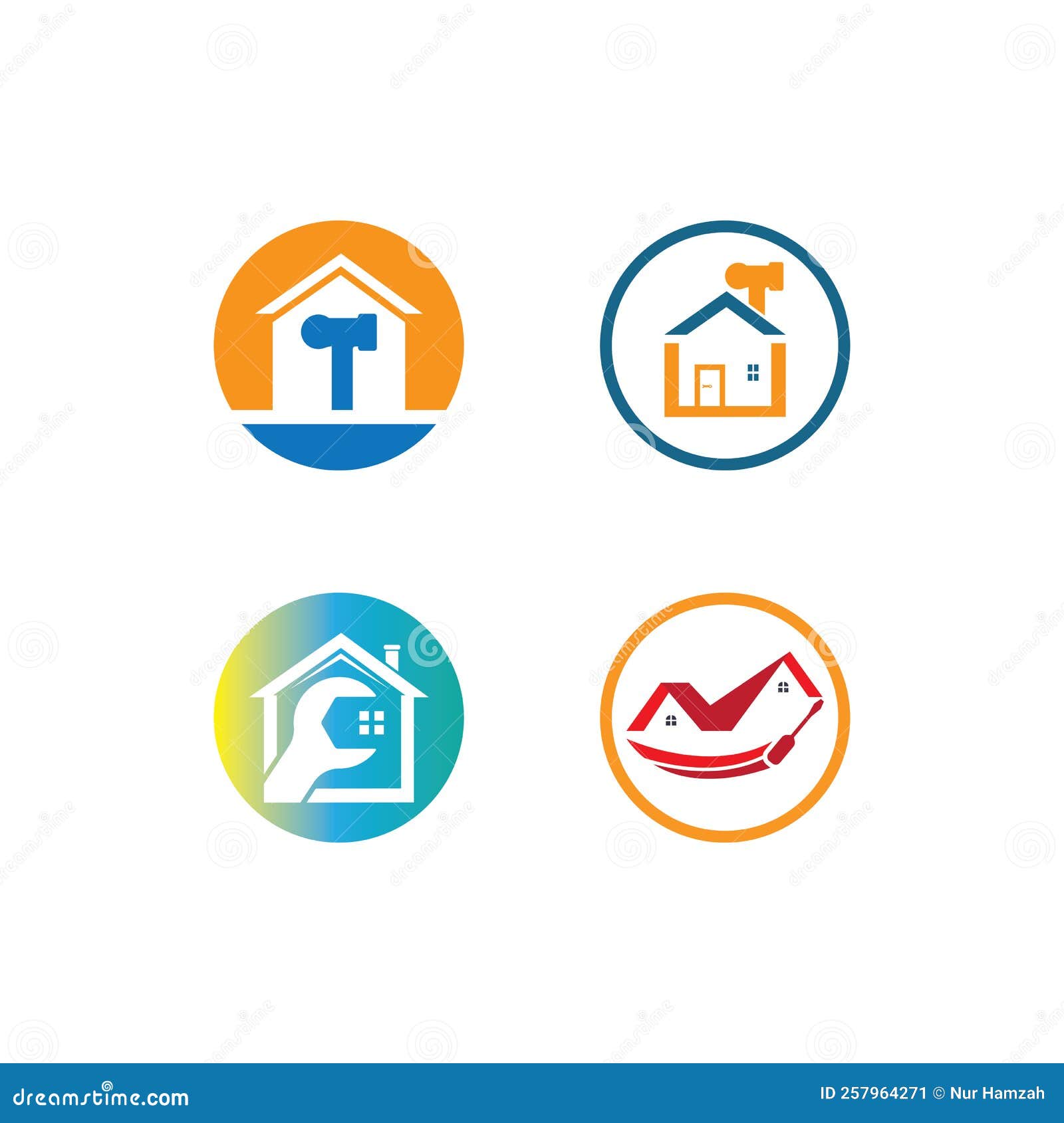 Vector Logo Design Illustration Construction, Home Improvement and ...