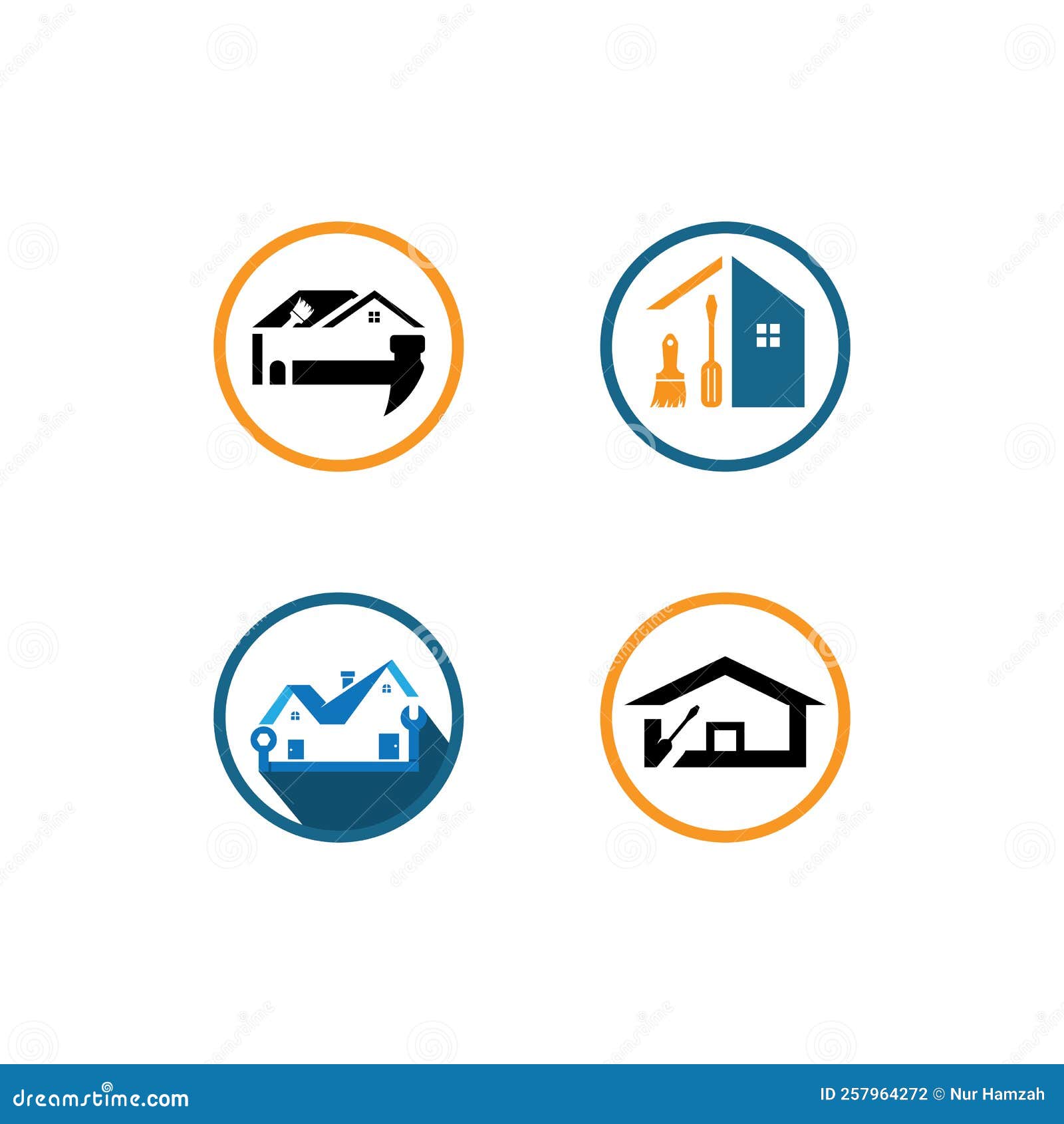 Vector Logo Design Illustration Construction, Home Improvement and ...