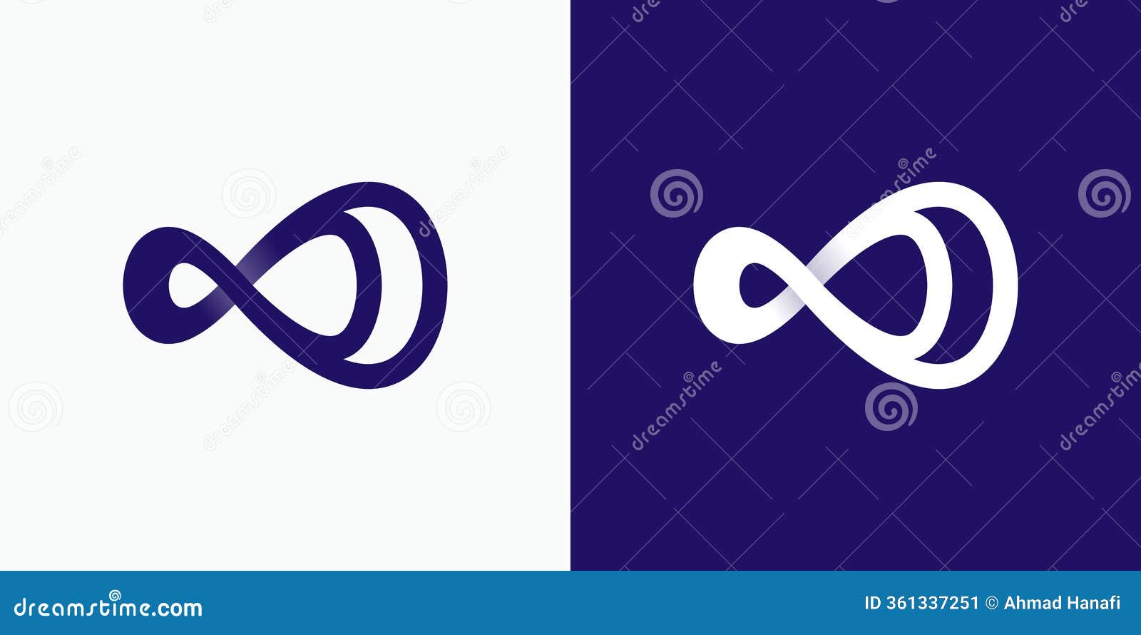 Vector Logo Design of Infinity with Three Dimensional Effect Stock ...