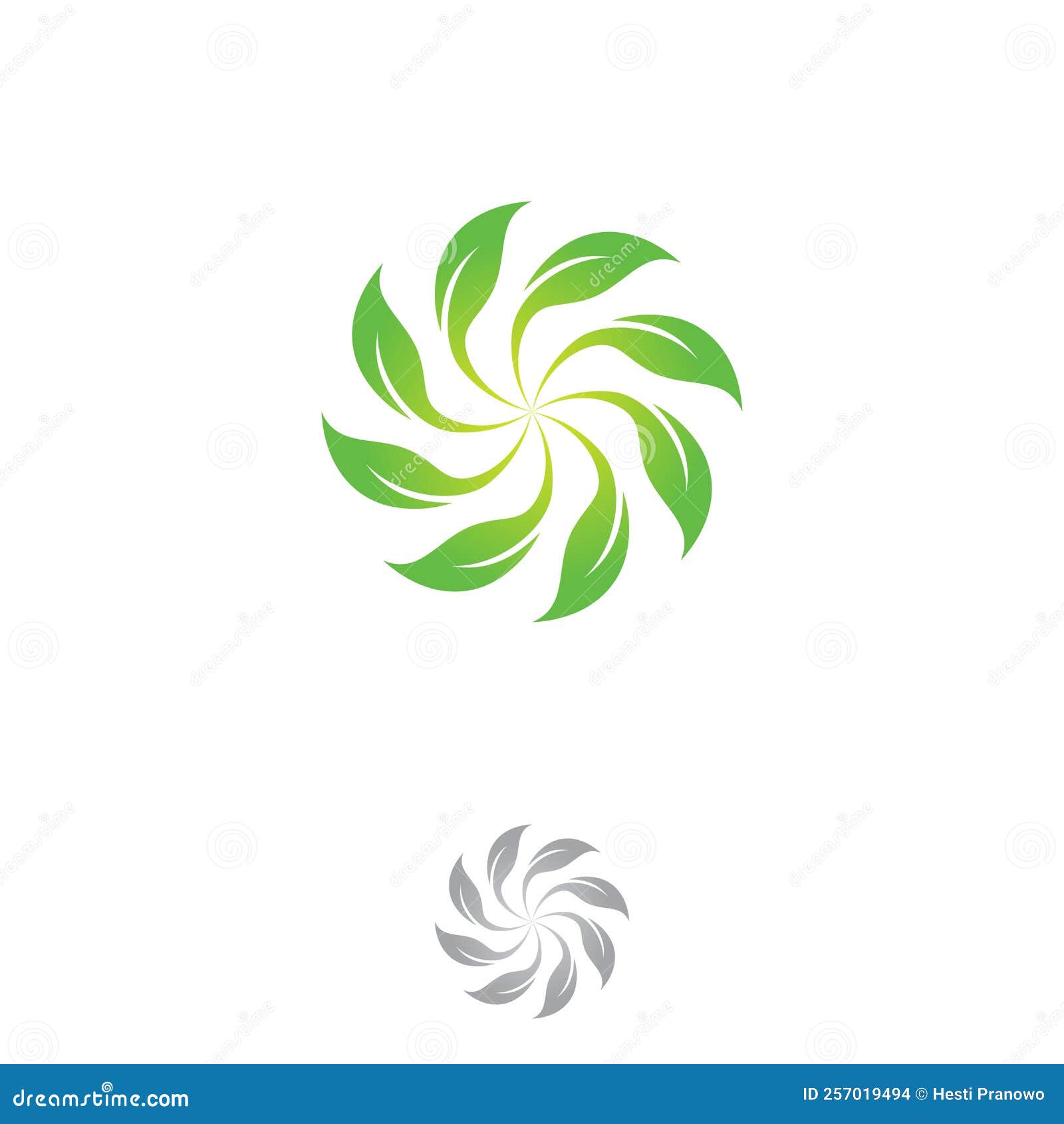 Vector Logo Design Leaf Circel Stock Vector - Illustration of graphic, globe: 257019494
