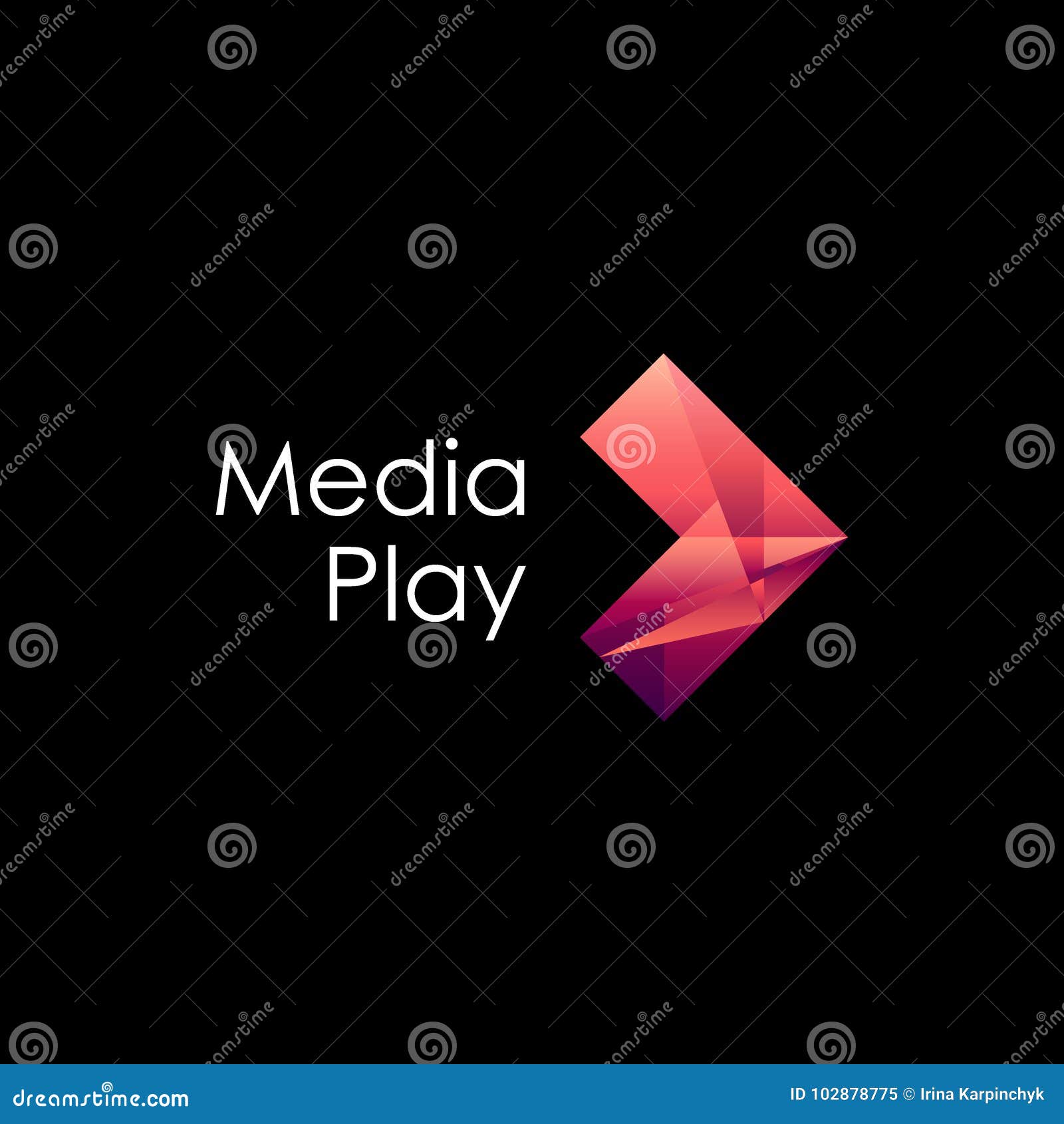 Media Play With Letter A Concept Design. Symbol Graphic Template ...