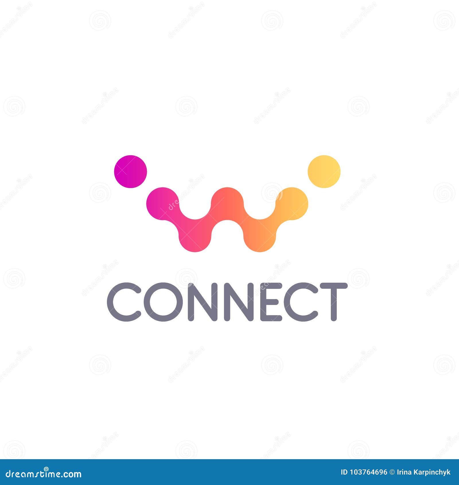 Vector Logo Design for Social Media, Connection. Vector Template Stock ...