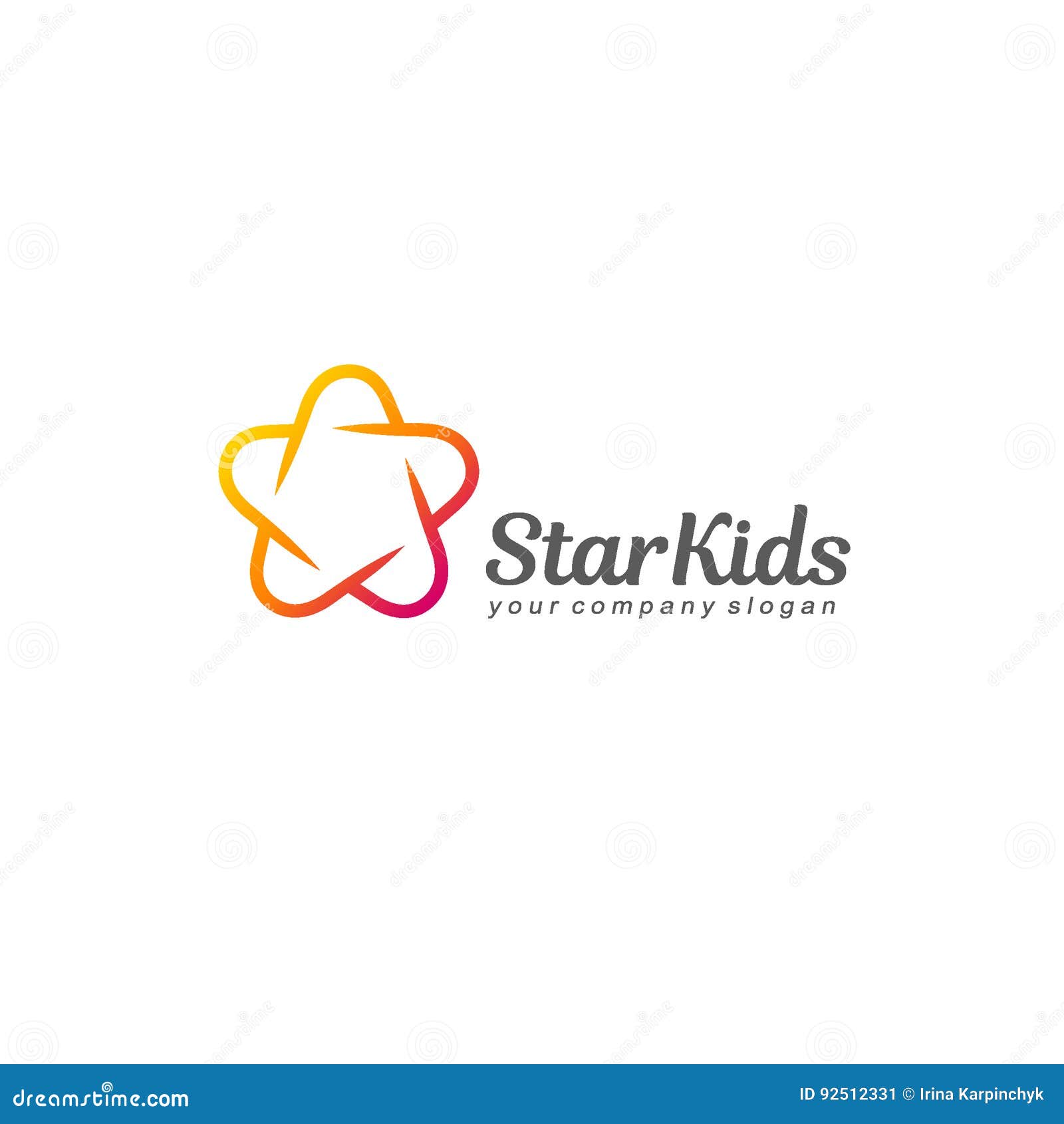 Vector Logo Design. Star Kids Stock Vector - Illustration of logotype ...