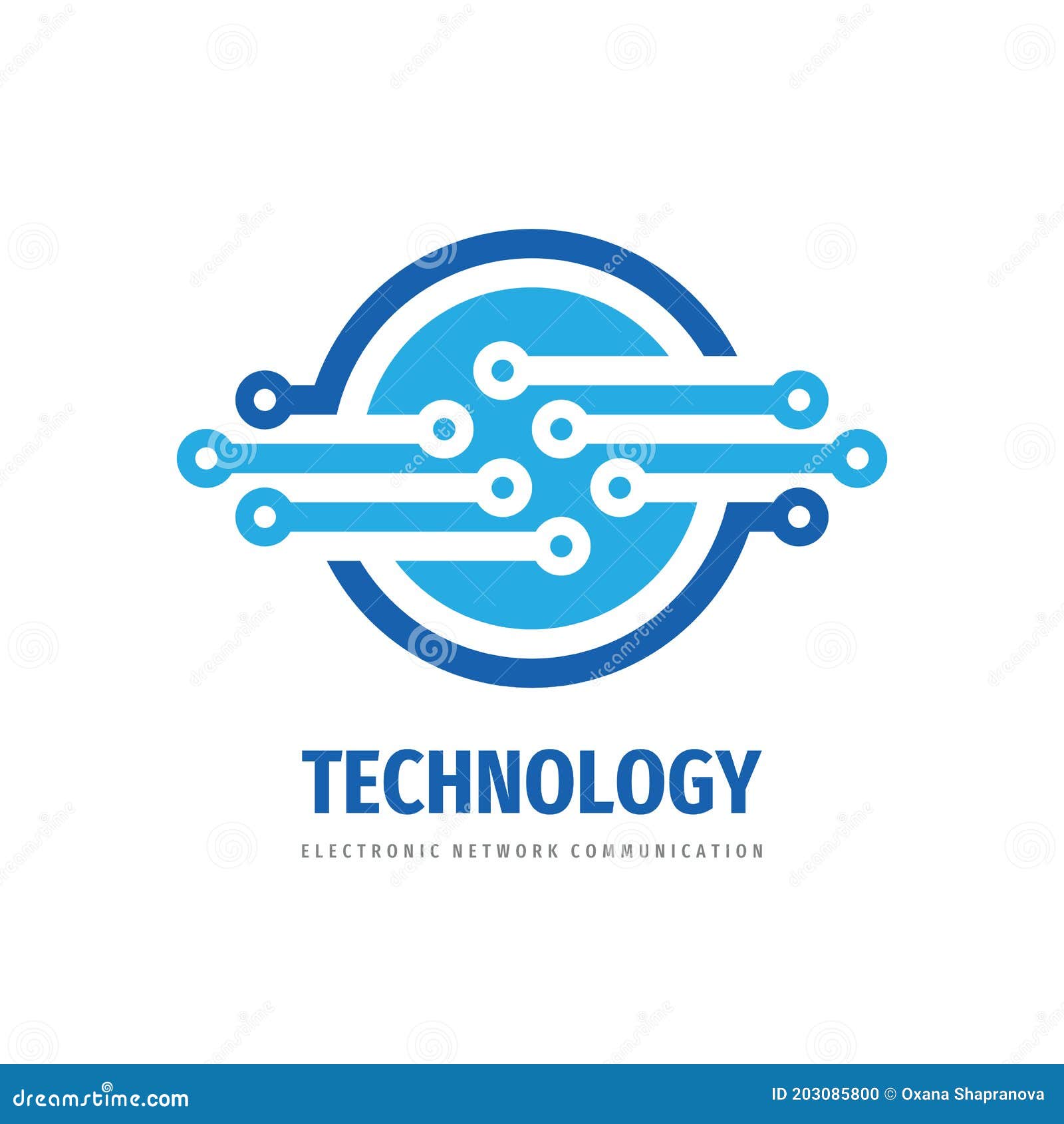 Vector Logo Design Technology. Electronic Communication Logo Stock ...