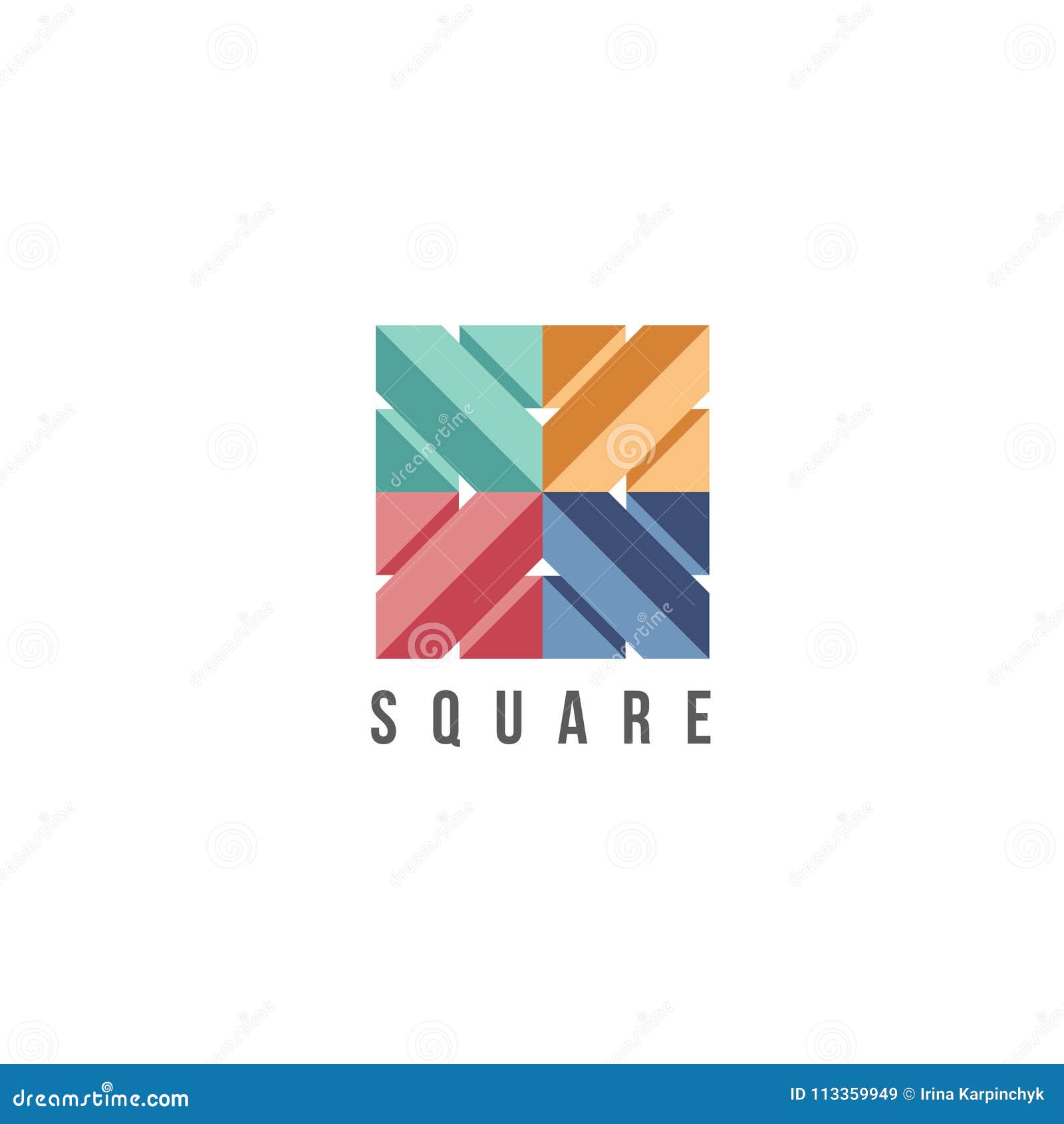 Vector Logo Design Template for Business. Square Sign Stock Vector ...