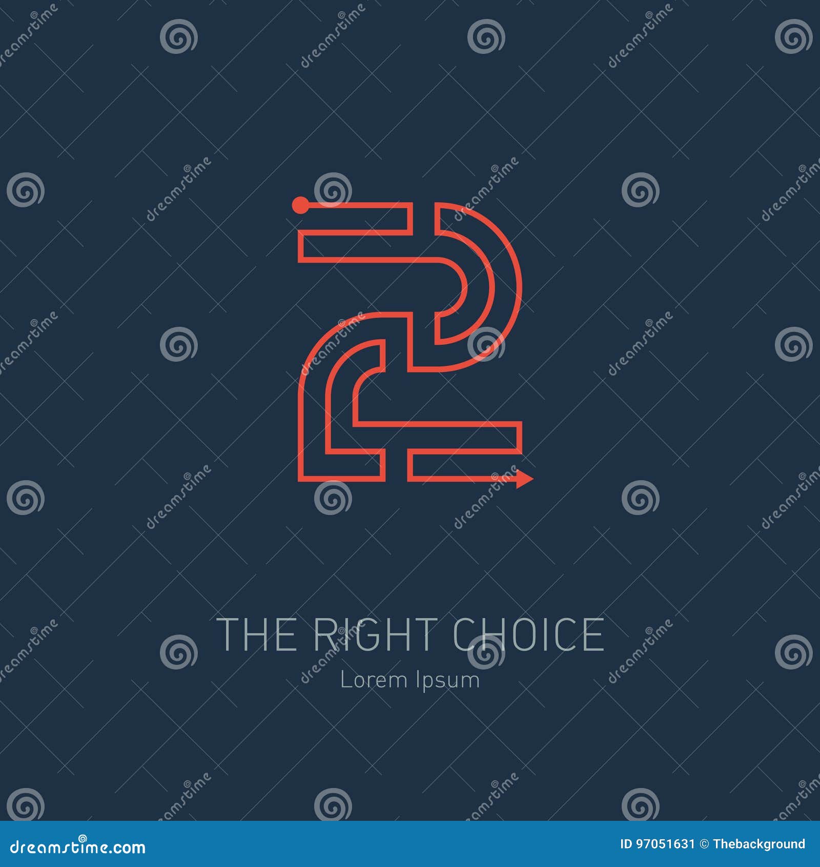 Vector Logo Design Template, Number Two. Concept Idea Stock Vector ...