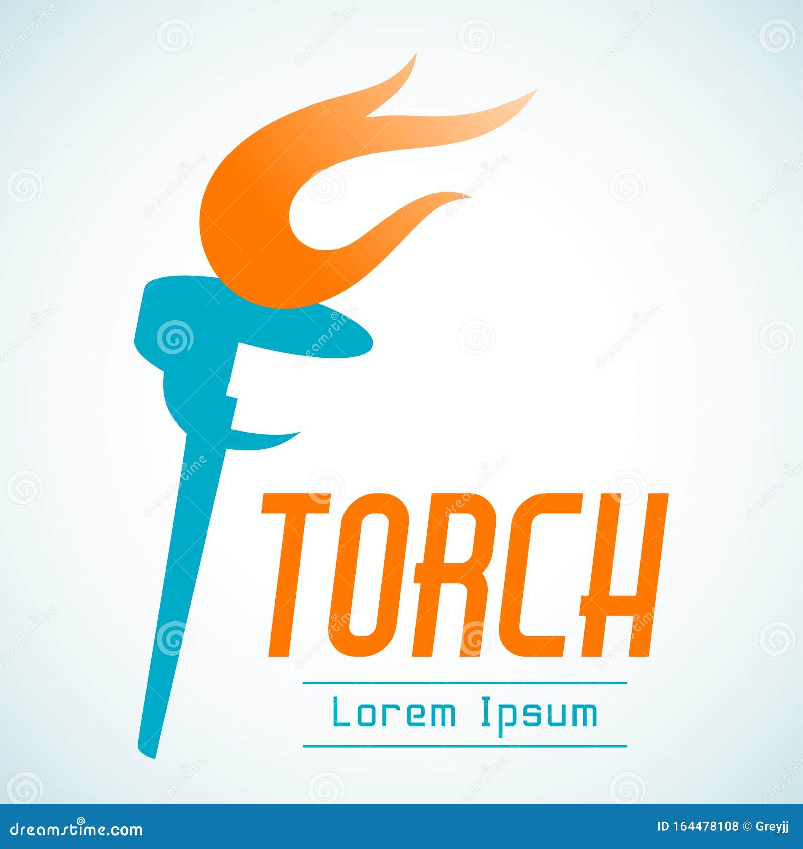 Vector Logo Template of a Torch Stock Vector - Illustration of abstract ...