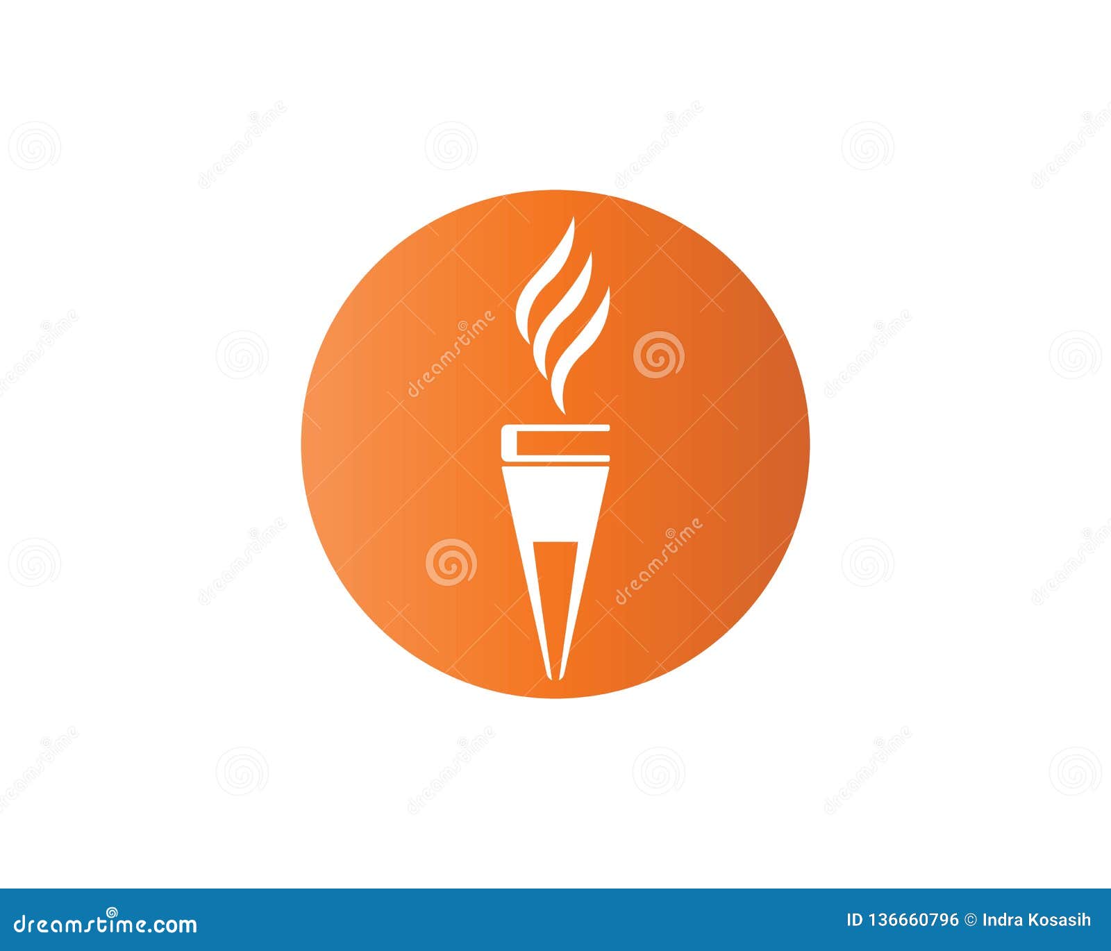 Torch logo template stock vector. Illustration of abstract - 136660796