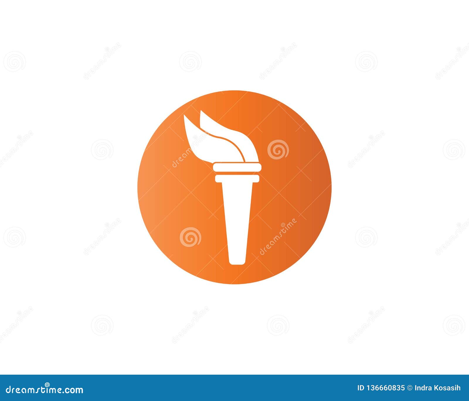 Torch logo template stock vector. Illustration of competition - 136660835