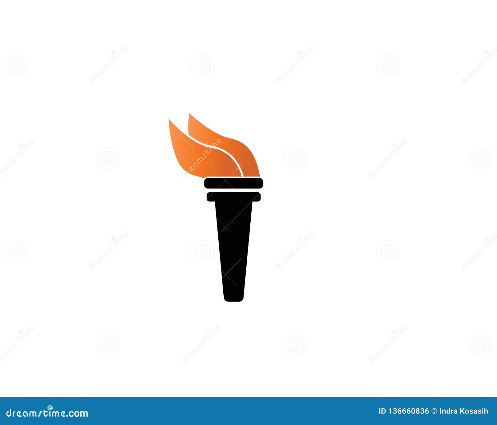 Torch logo template stock vector. Illustration of light - 136660836
