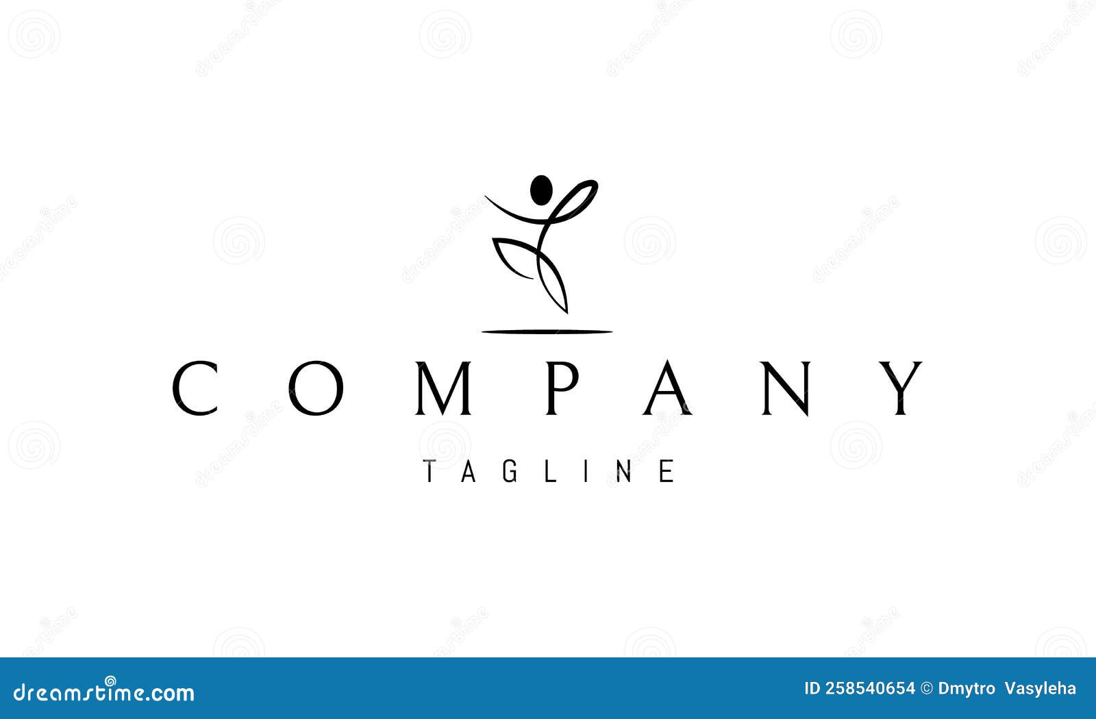 Vector Logo on Which an Abstract Image of a Dancing Man in a Linear ...