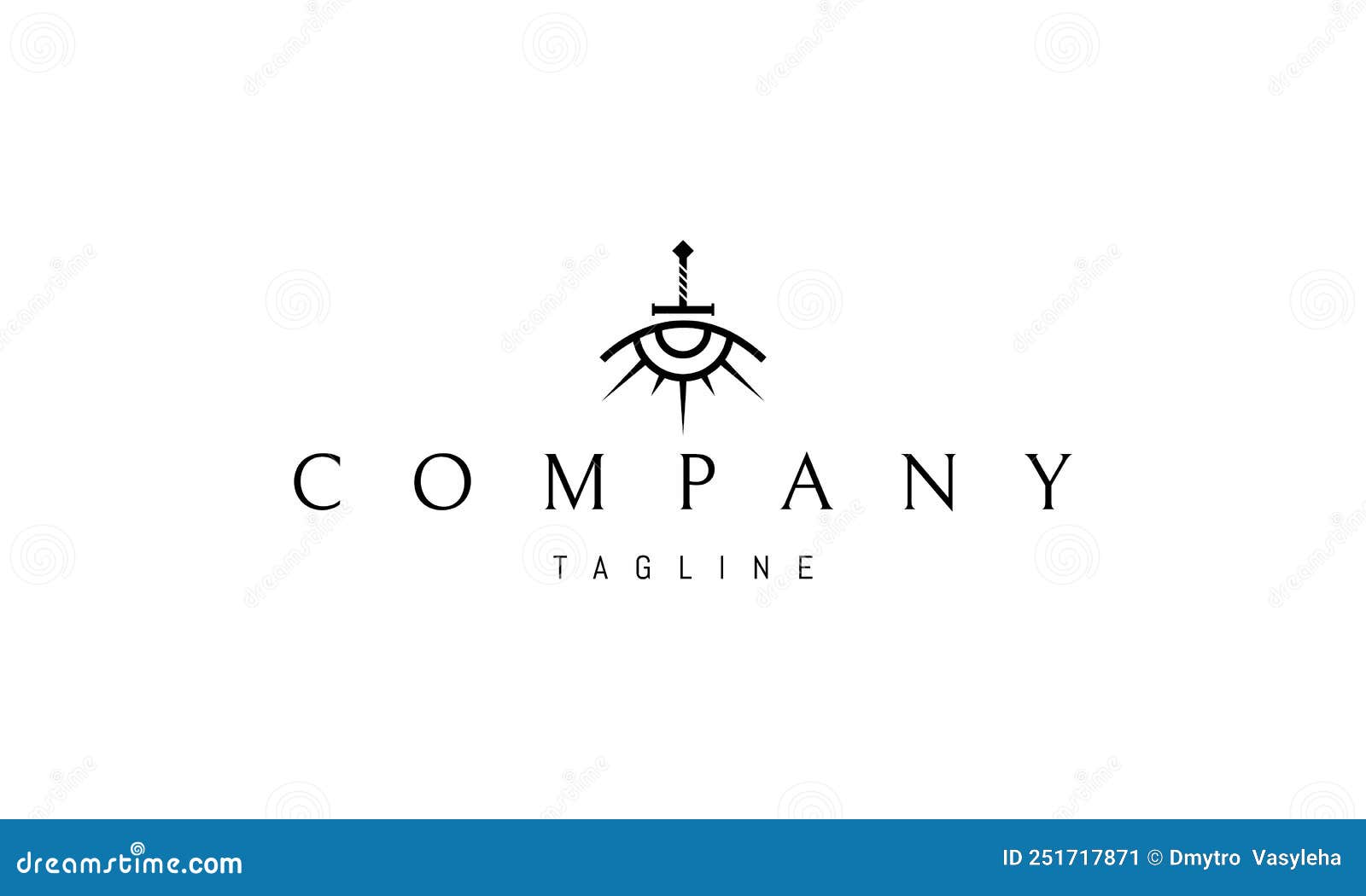 Vector Logo on Which an Abstract Image of an Eye in the Form of a Sun ...